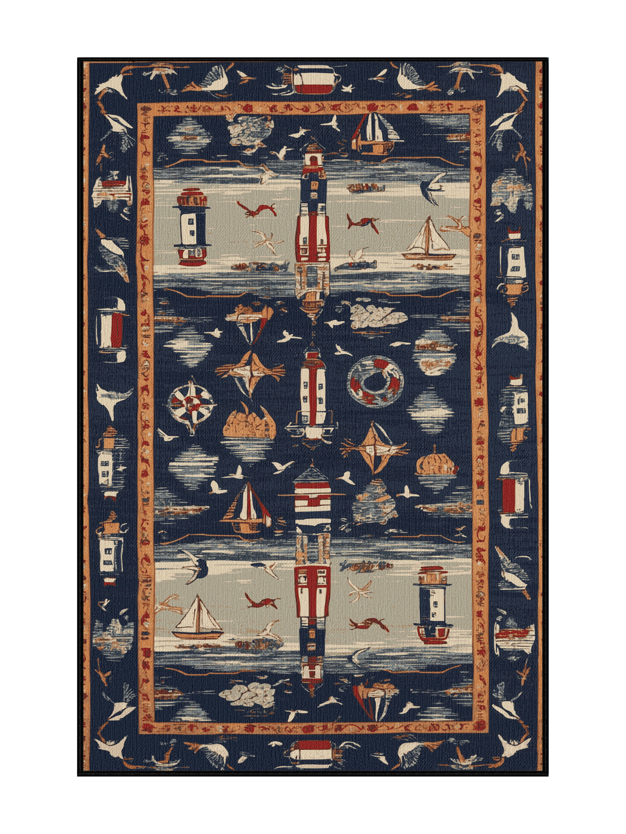 Longshore Tides Washable Coastal Maine Nautical Area Rug | Wayfair