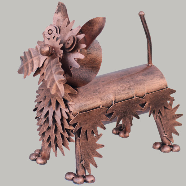 Dakota Fields Alfonso Copper Metal Dog Sculpture | Wayfair.co.uk
