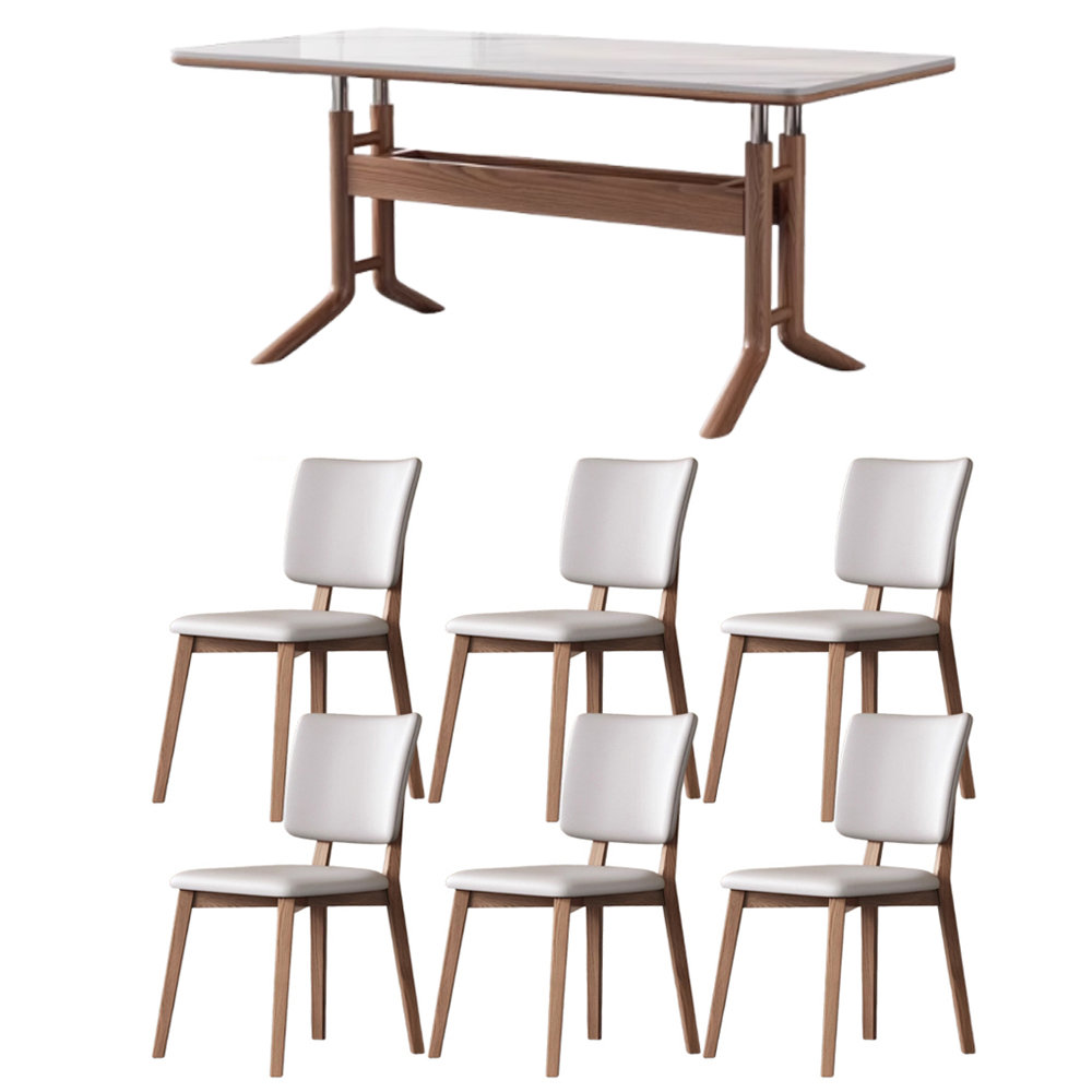 RESROS Rock Slab Rectangular Storable Dining Table Set - Wayfair Canada