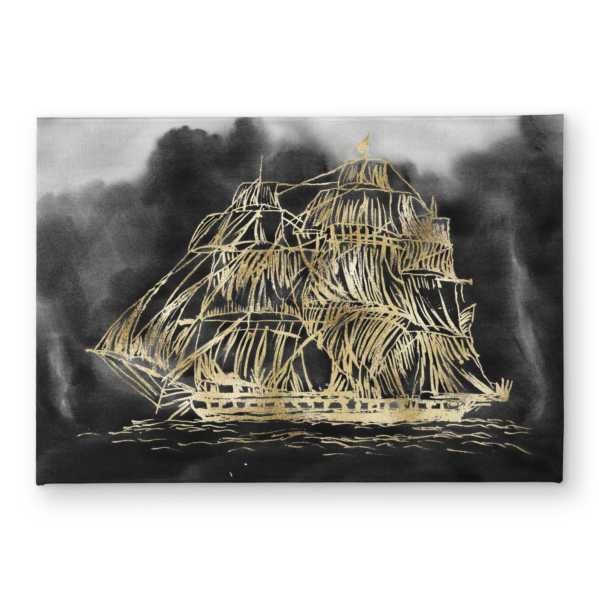 Begin Edition International Inc. Old Sailing Ship Illustration Door Mat ...