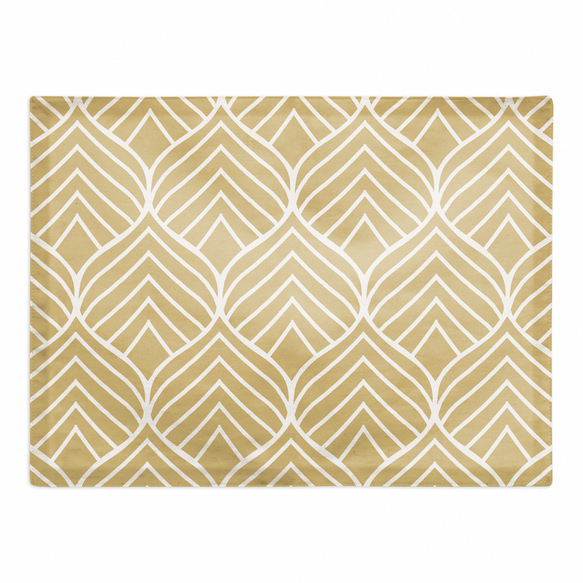 Corrigan Studio Geo Leaf Pattern Outdoor Placemat | Wayfair