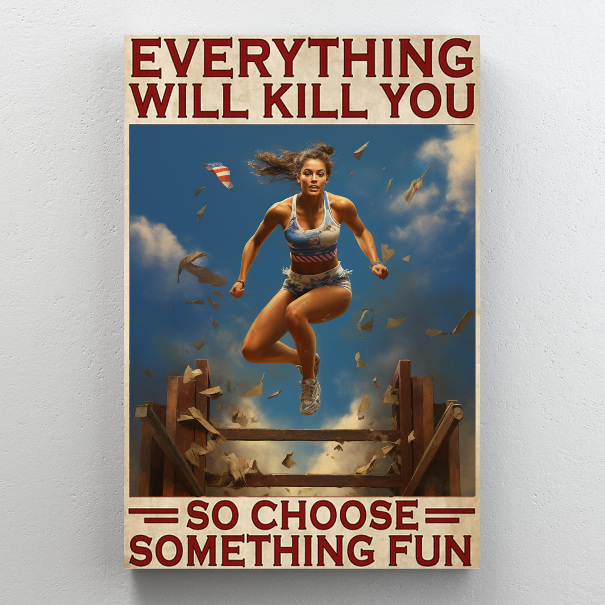 Trinx Obstacle Race Choose Something Fun - 1 Piece Rectangle Graphic ...