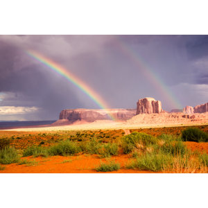 Ebern Designs Navajo Rainbow - Wrapped Canvas Photograph | Wayfair
