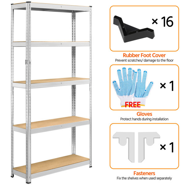 The Twillery Co.® Harwood 71" H x 35.5" W x 12" D Adjustable Shelving ...
