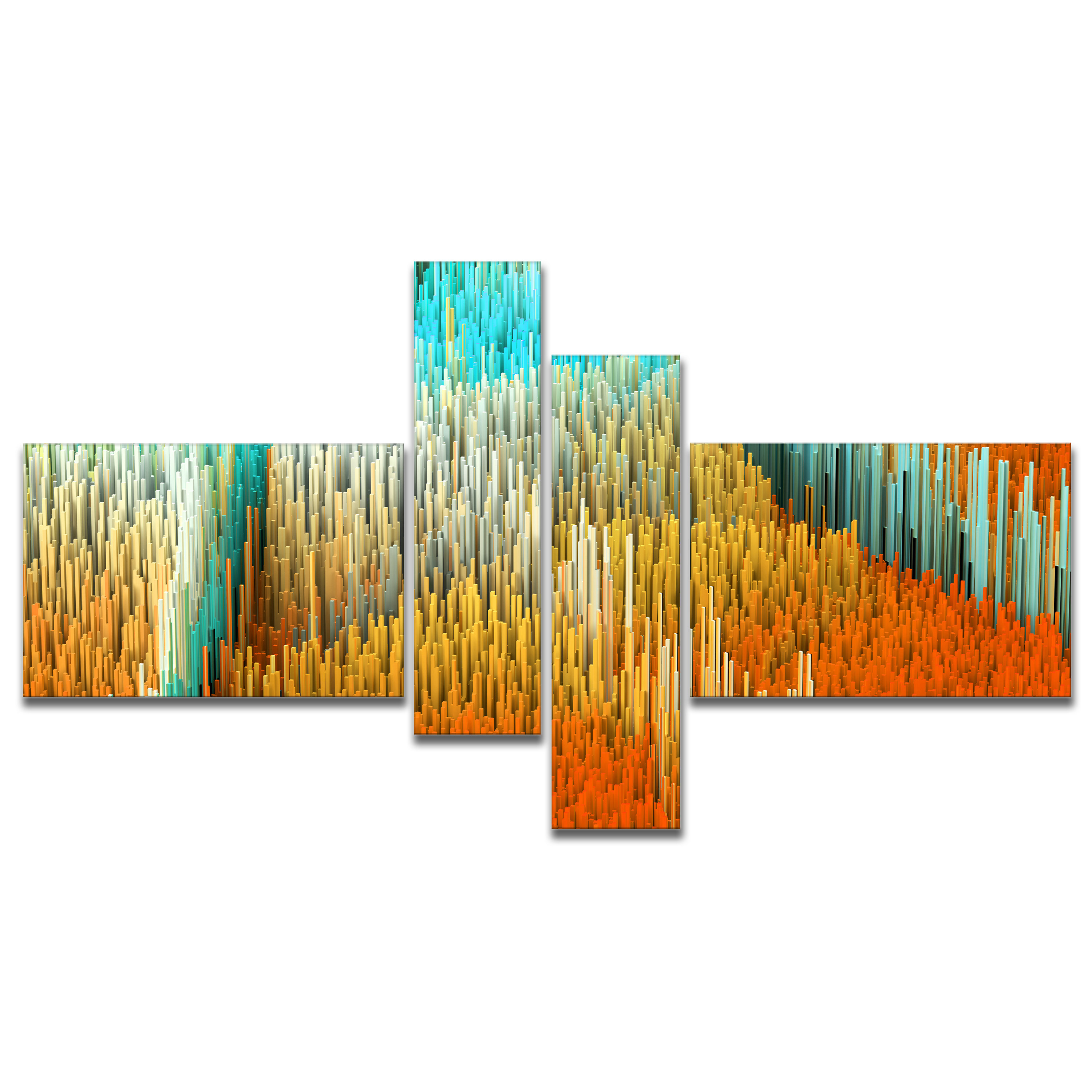 East Urban Home 'Macro Render Structure Yellow Orange' Graphic Art ...