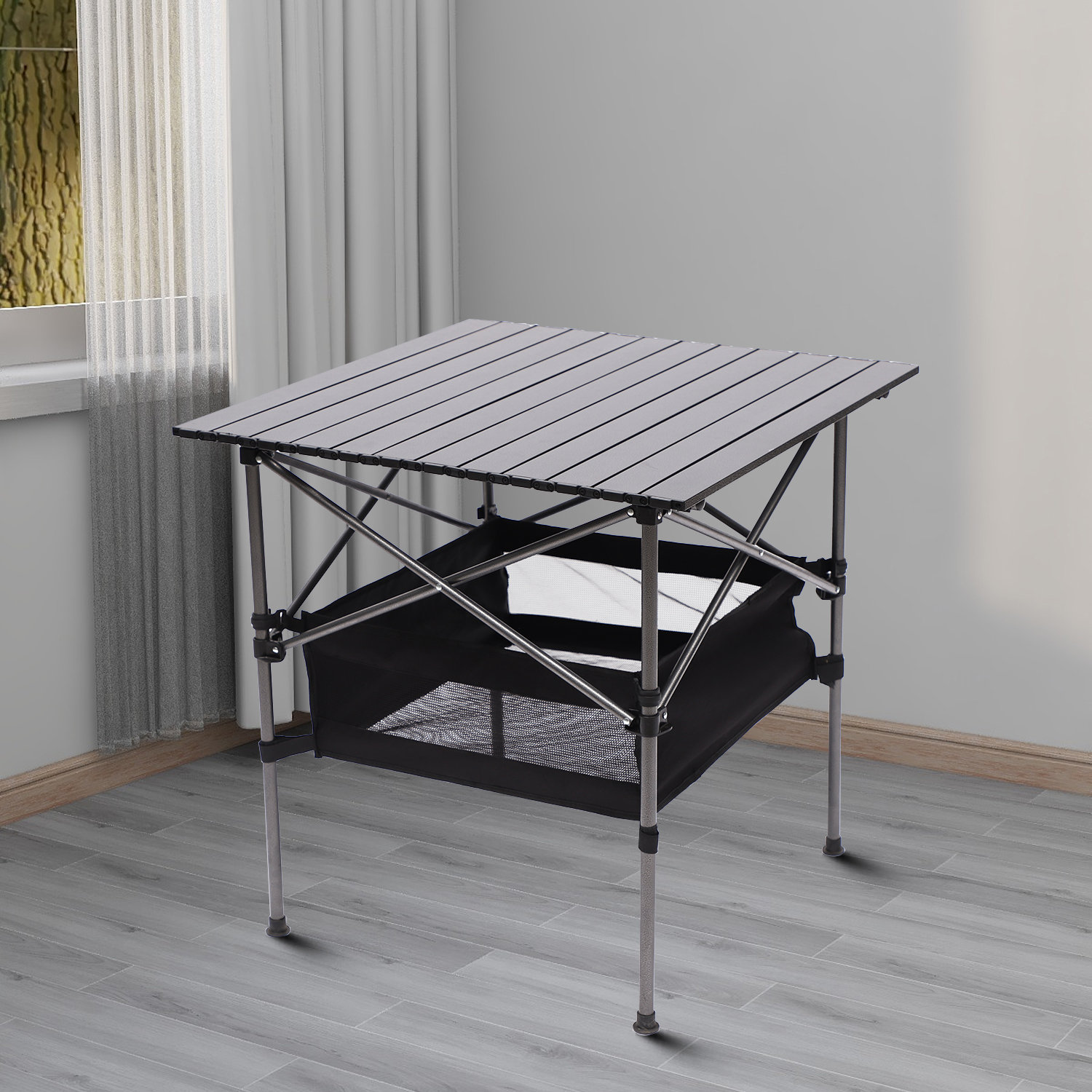 DNUJELOOP 27.57'' Square Portable Folding Table | Wayfair