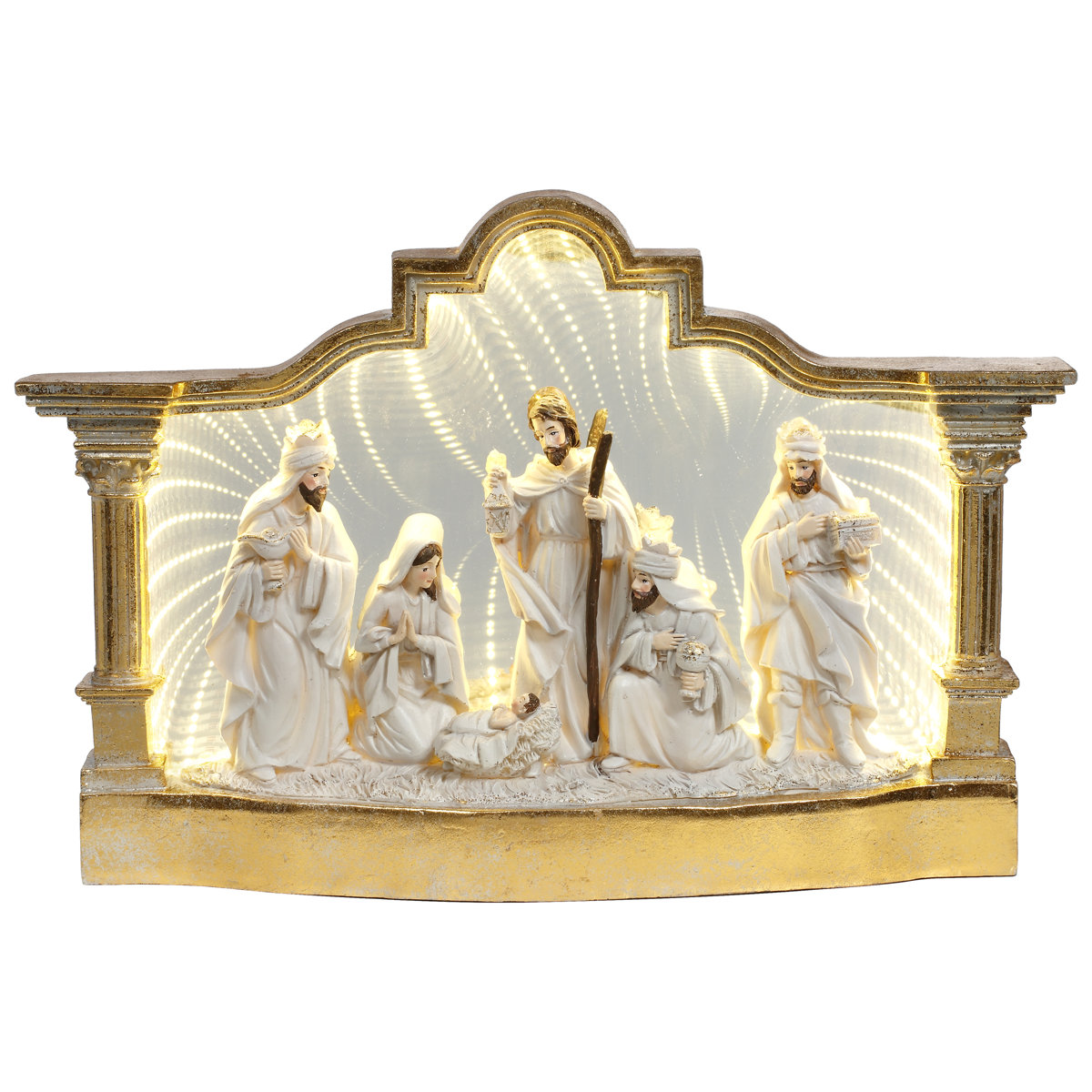Mark Roberts Nativity Scene With Led - 15 X 9.5 Inches - Wayfair Canada