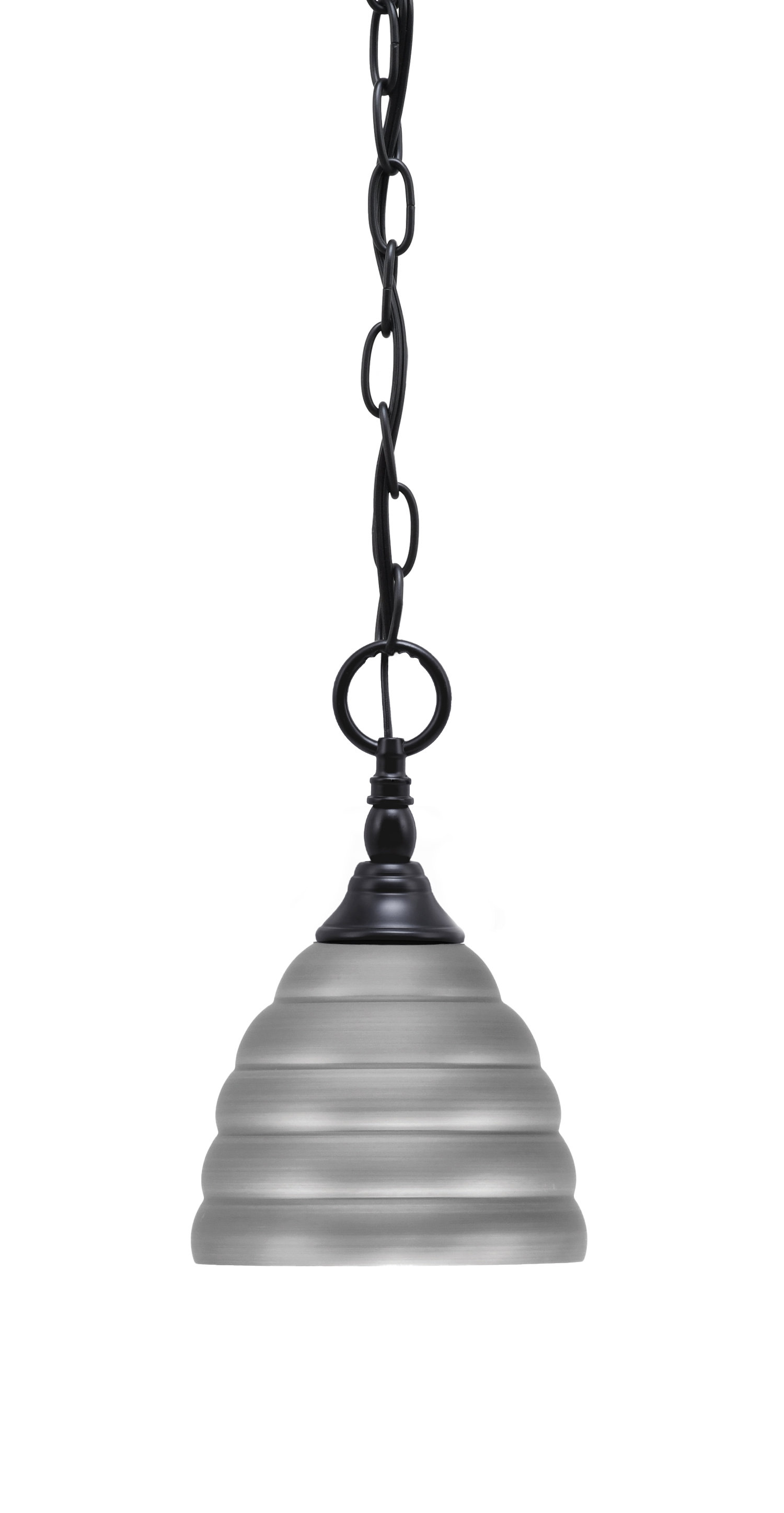 17 Stories Bade Chain Hung Mini Pendant Shown In Matte Black Finish ...