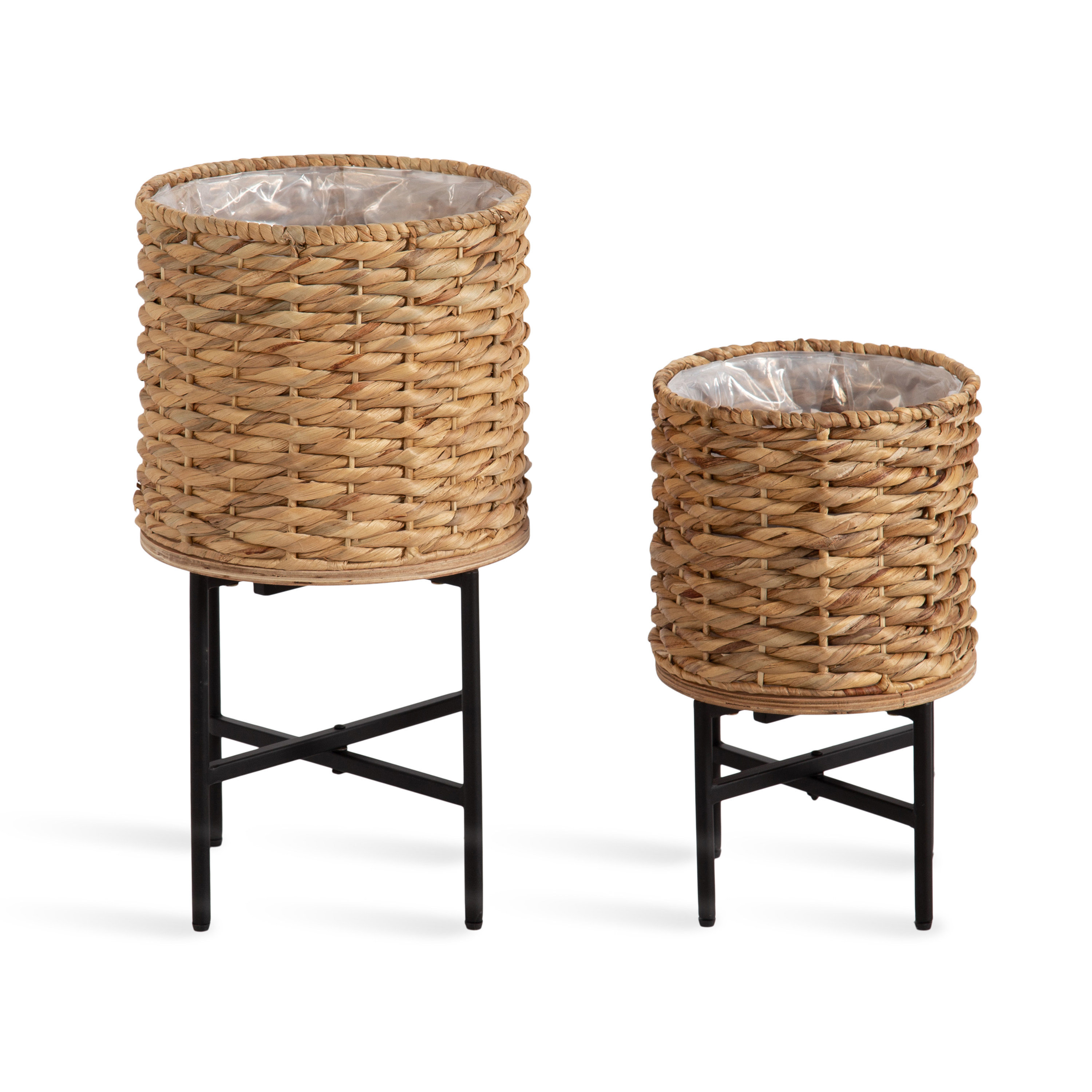 Bay Isle Home™ Two-Piece Woven Planter Set | Wayfair