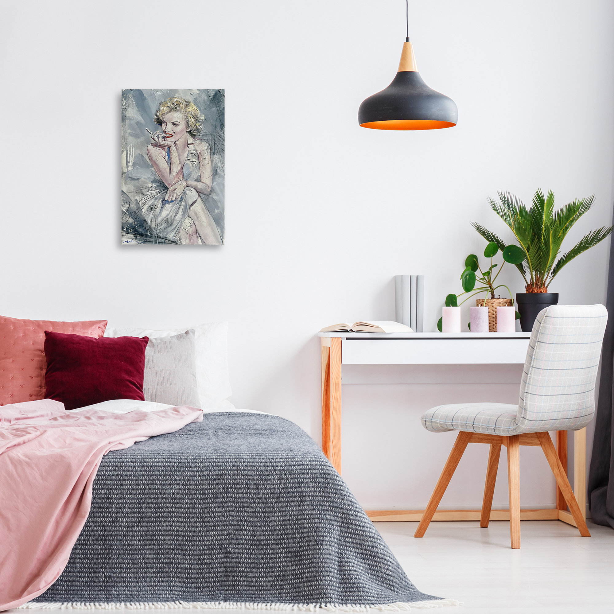 Ebern Designs Elegant Marilyn Abstraction Canvas, design by Lucille Lee ...