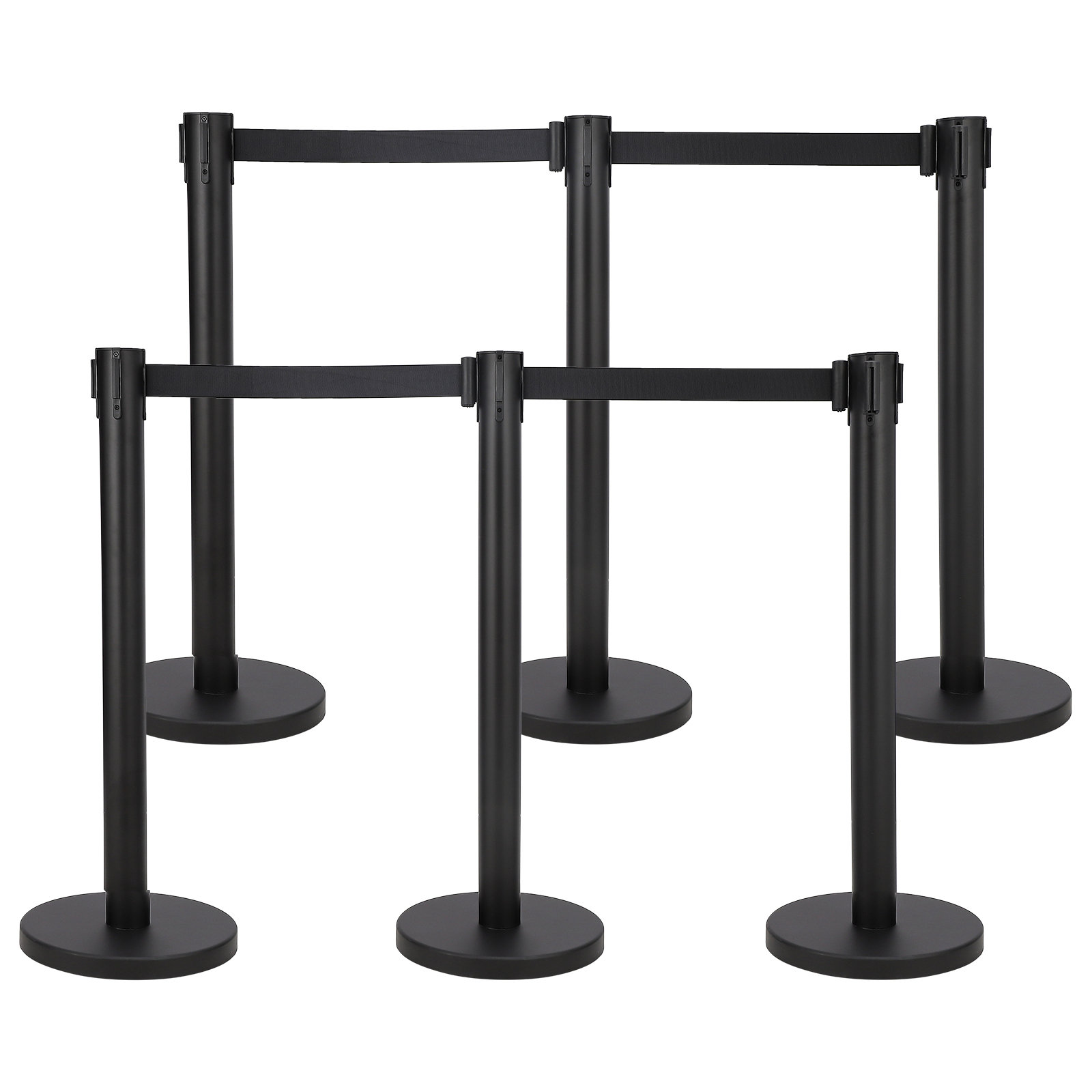 FDFK 6 Pack Crowd Control Stanchions, Heavy Duty Solid Base Barriers ...
