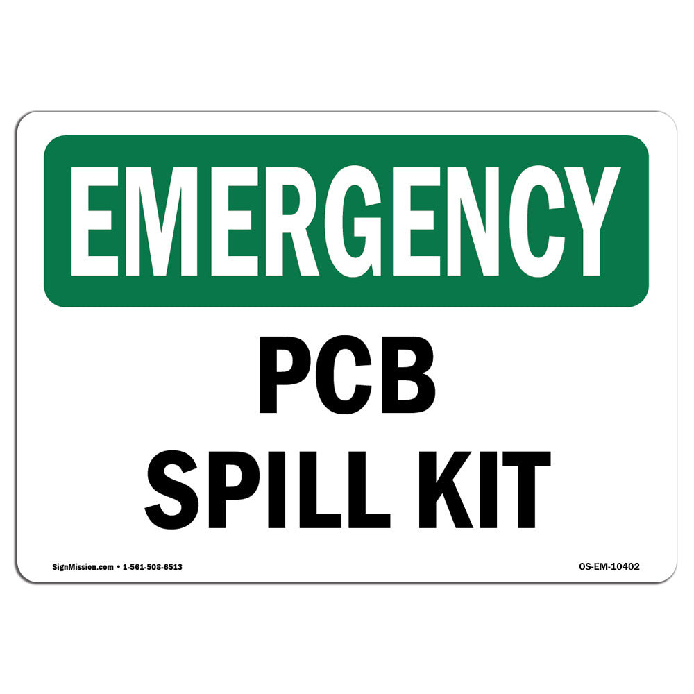 SignMission PCB Spill Kit Aluminum Sign 12 x 18 | Wayfair