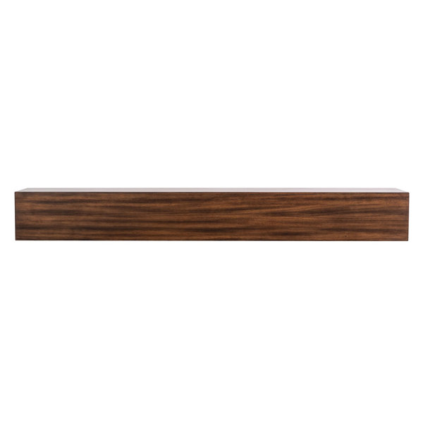 Millwood Pines Floating Wood Fireplace Mantel Shelf with Hidden Storage ...