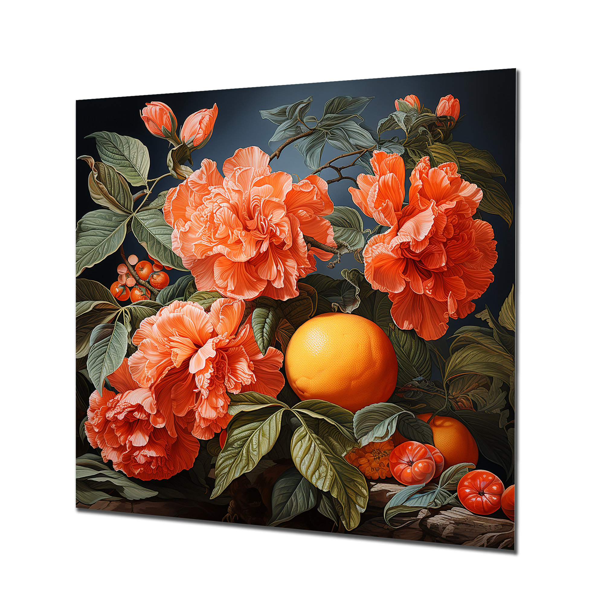 Winston Porter Renaissance Painting Of A Orange Fruit III - Fruits Metal Wall Art - Wayfair Canada