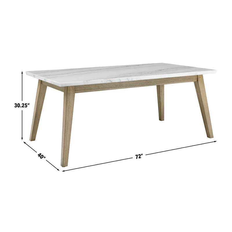 AllModern Lucia 72" Genuine Marble Dining Table & Reviews | AllModern