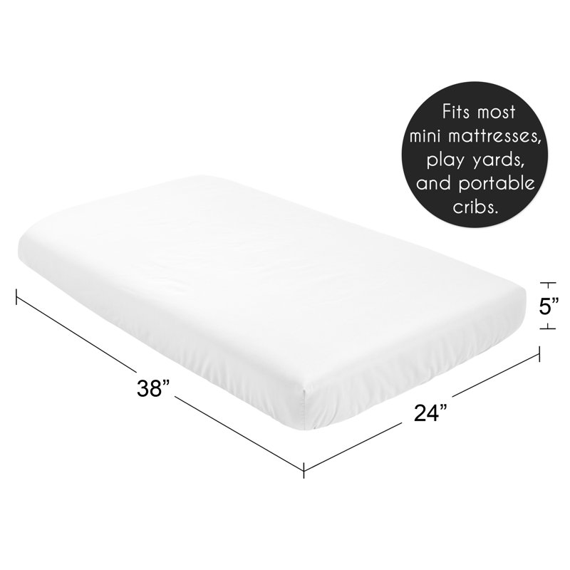 Sweet Jojo Designs Lemon Floral Mini Fitted Crib Sheet | Wayfair