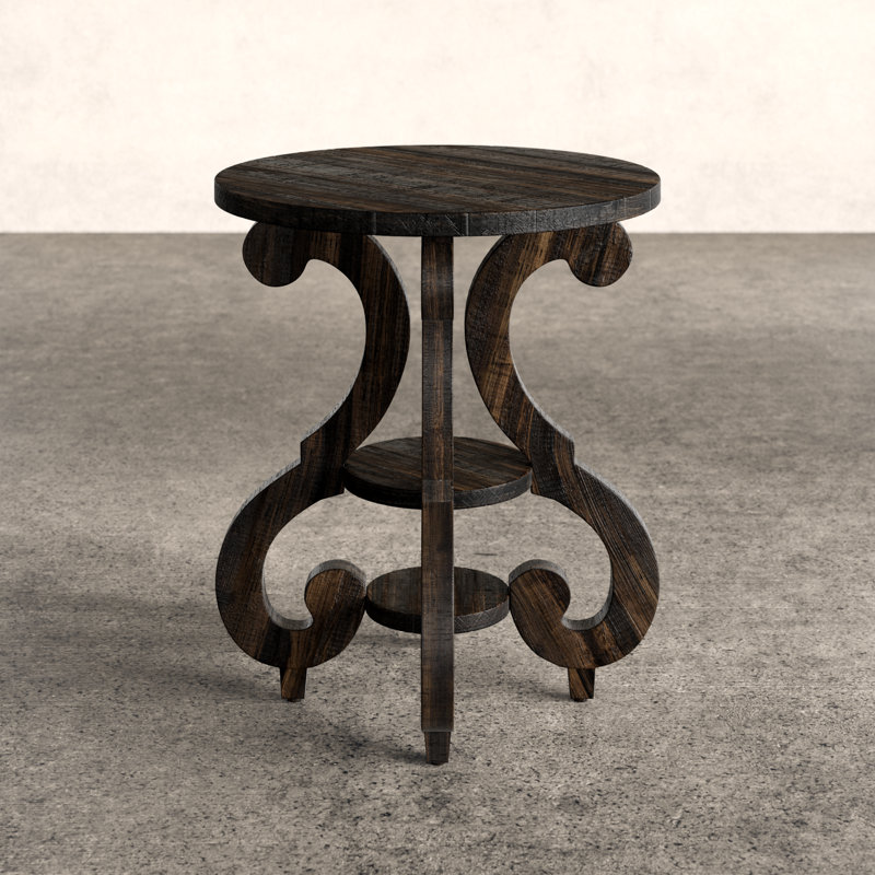 Greyleigh™ Bethel Solid Wood Pedestal End Table with Storage & Reviews ...