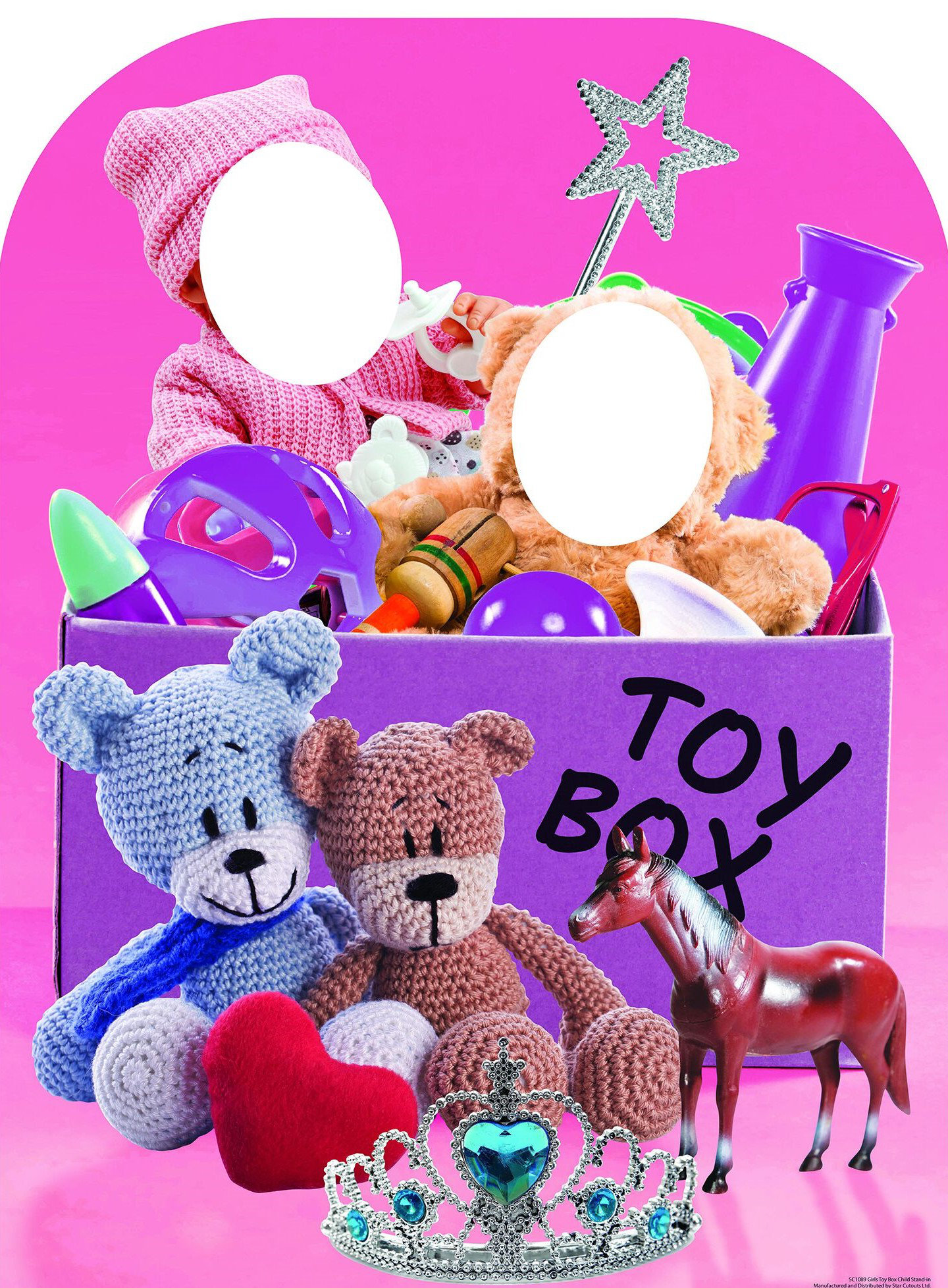 Star Cutouts Girl Toy Box Cardboard Standup | Wayfair