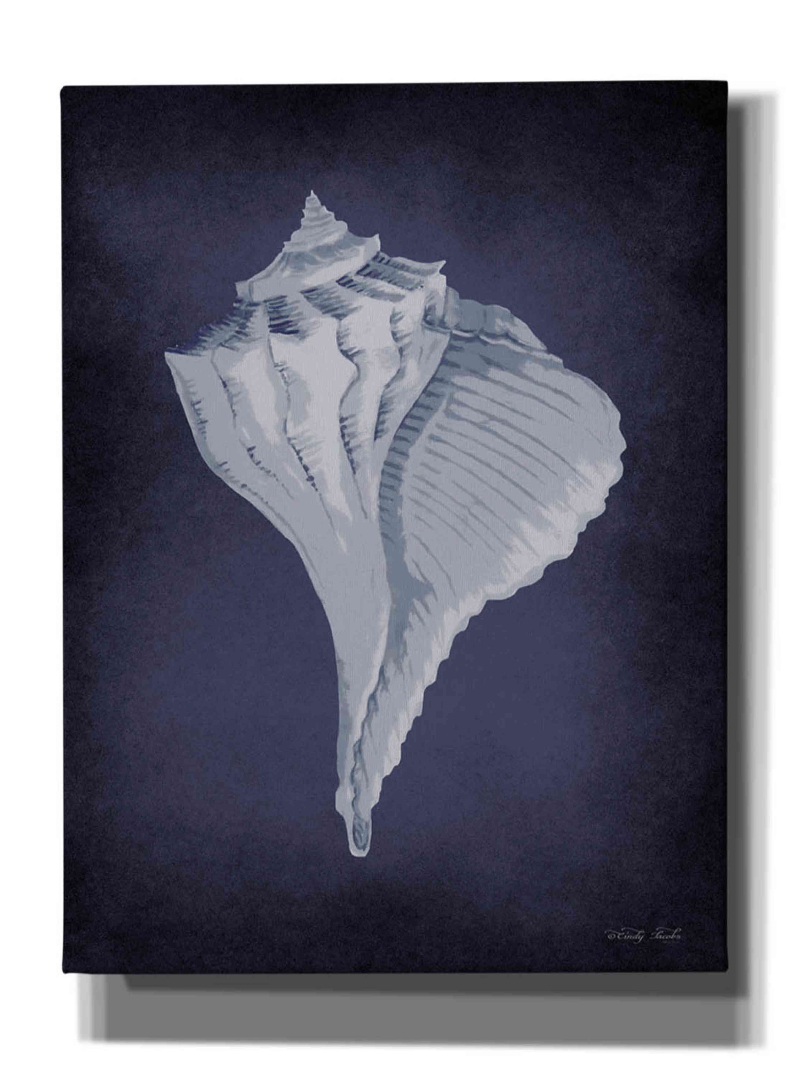 Rosecliff Heights Debbie Blue Seashell II On Canvas by Cindy Jacobs ...