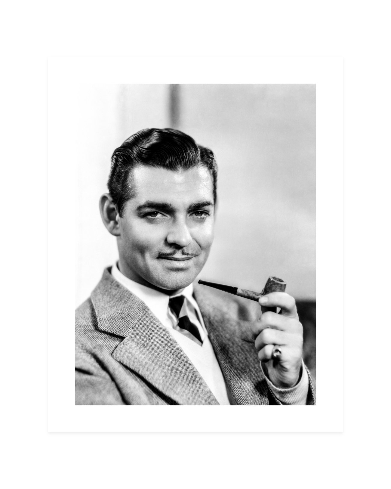 Globe Photos Entertainment Portrait Of Clark Gable Smoking Tobacco Pipe ...