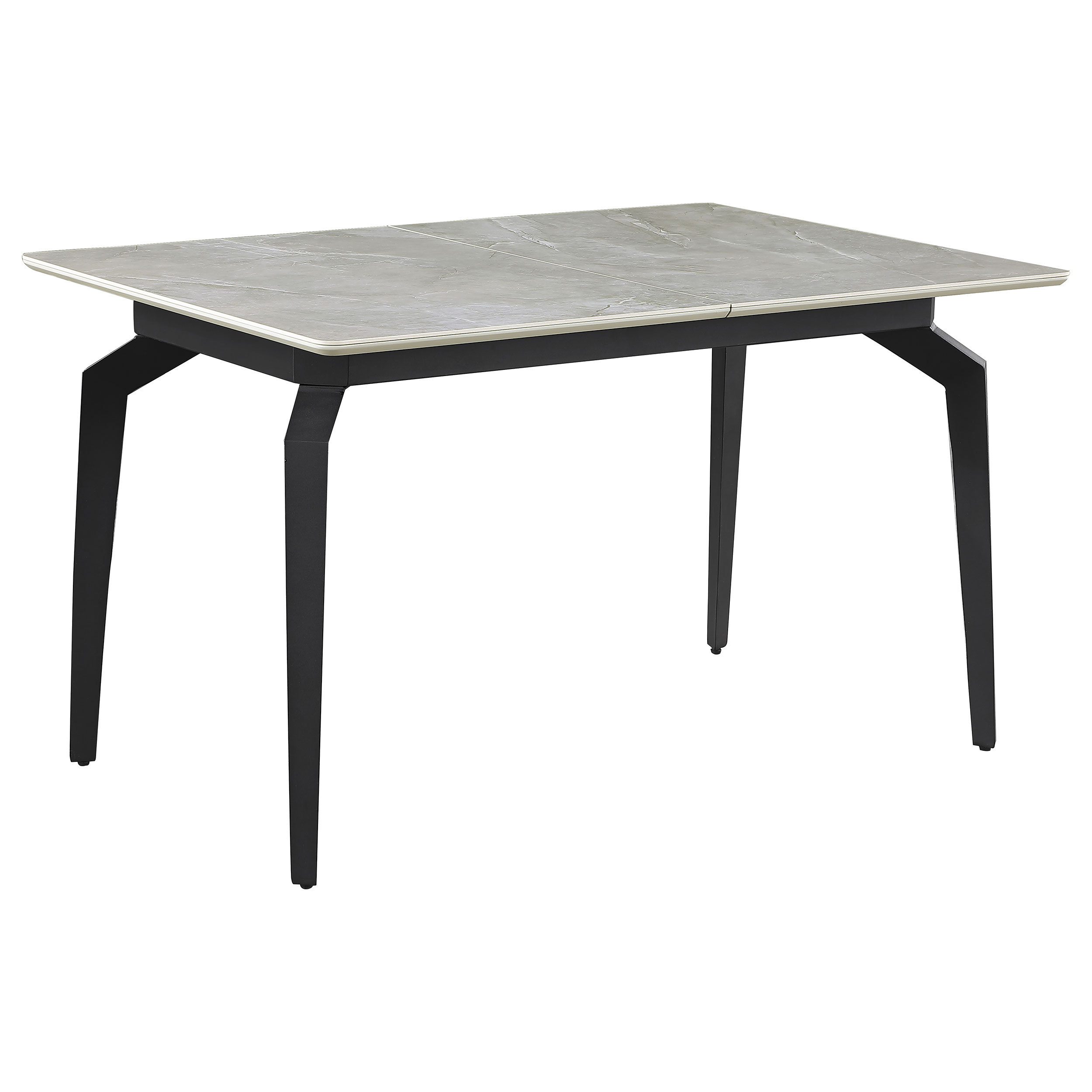 Ebern Designs Mina Rectangular 65-inch Extension Dining Table Grey ...
