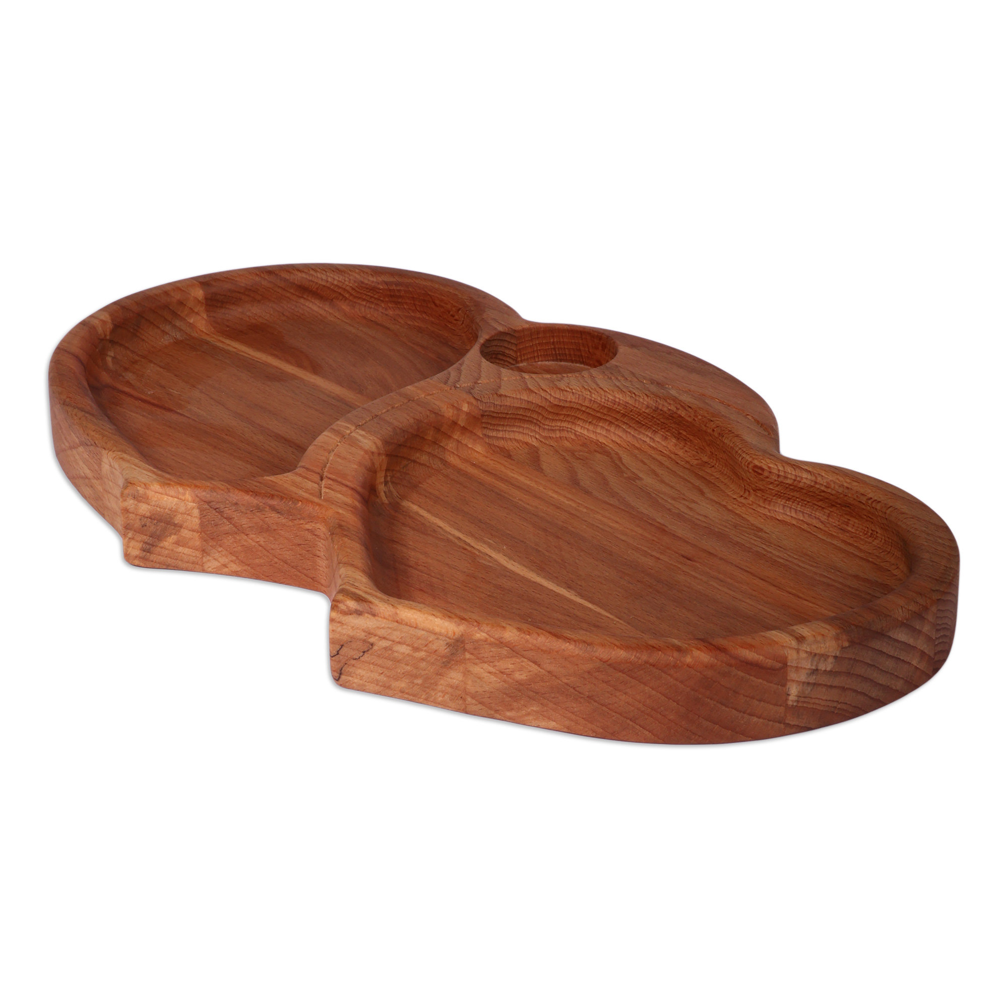 Millwood Pines Handmade Tasty Romance Wood Appetizer Plate | Wayfair