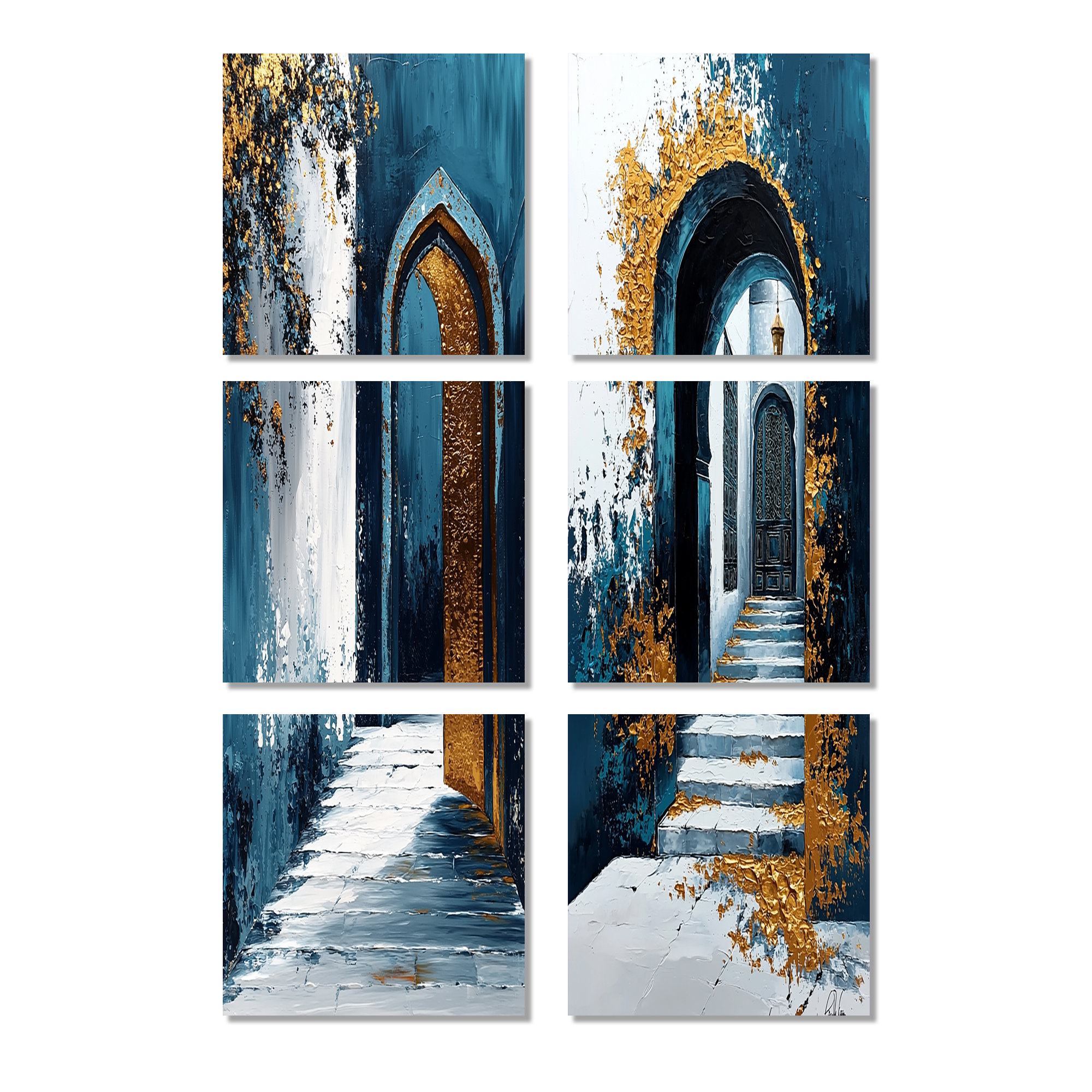 Lark Manor™ Gold And Blue Rabat Kasbah Morocco Village - Morocco Wall ...
