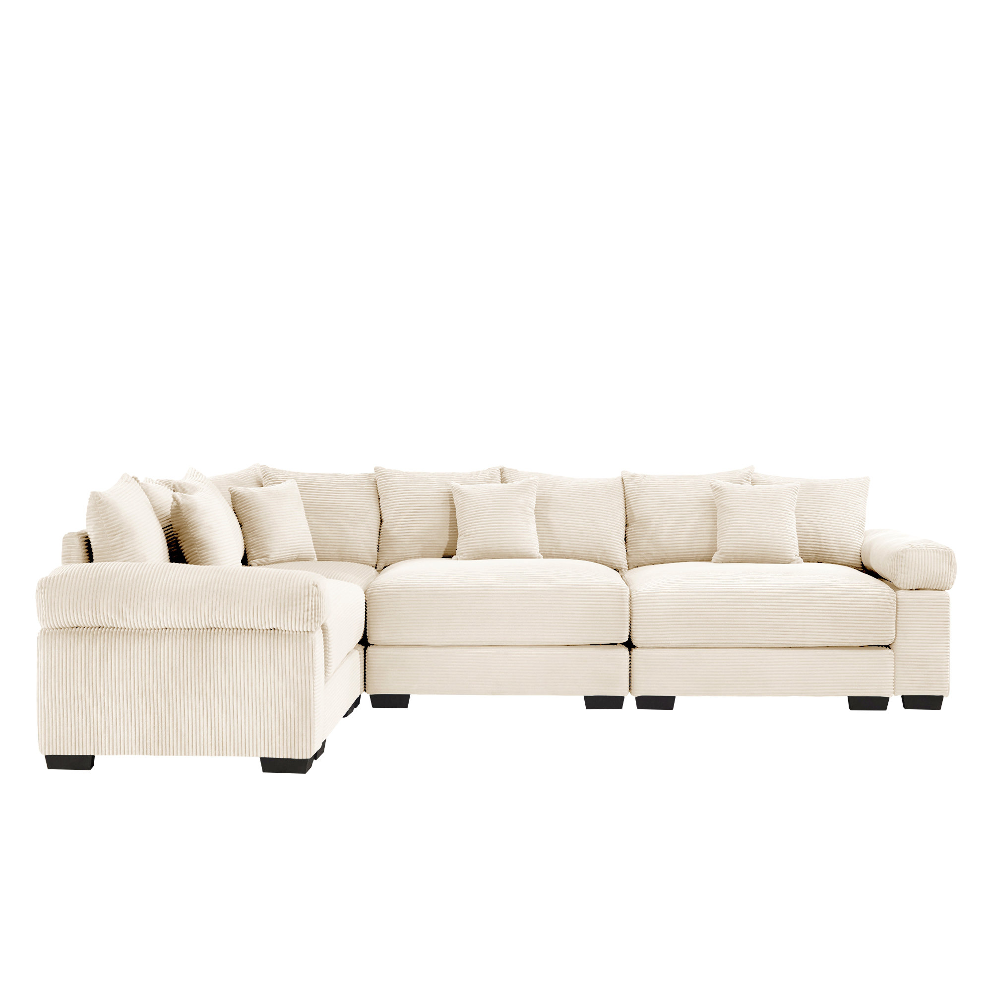 Latitude Run® Oversized Cloud Modular Sectional Couch,Convertible ...
