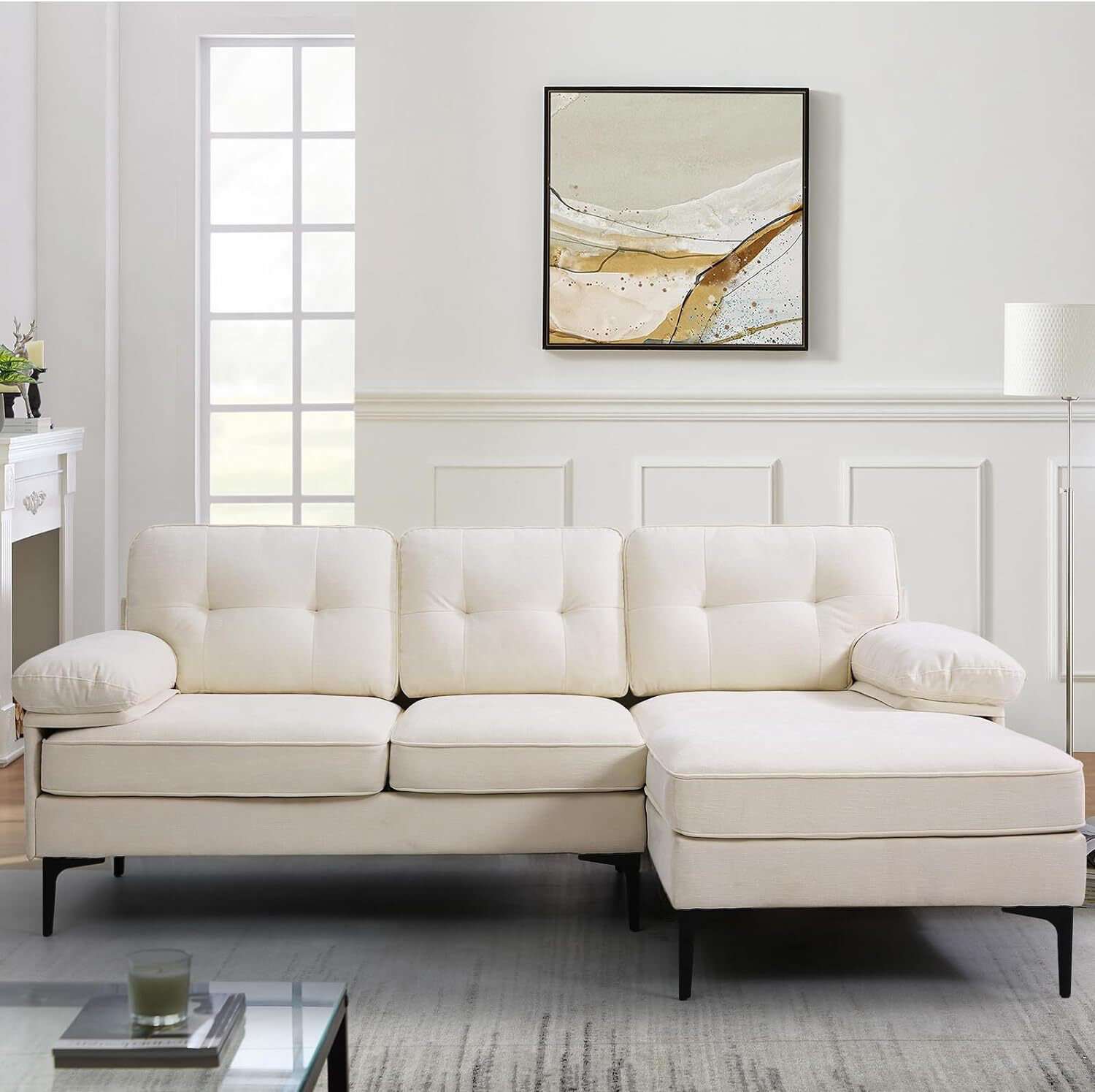 Wrought Studio™ Kibblin 79.1 Sectional Couch w/Chaise, Reversible ...