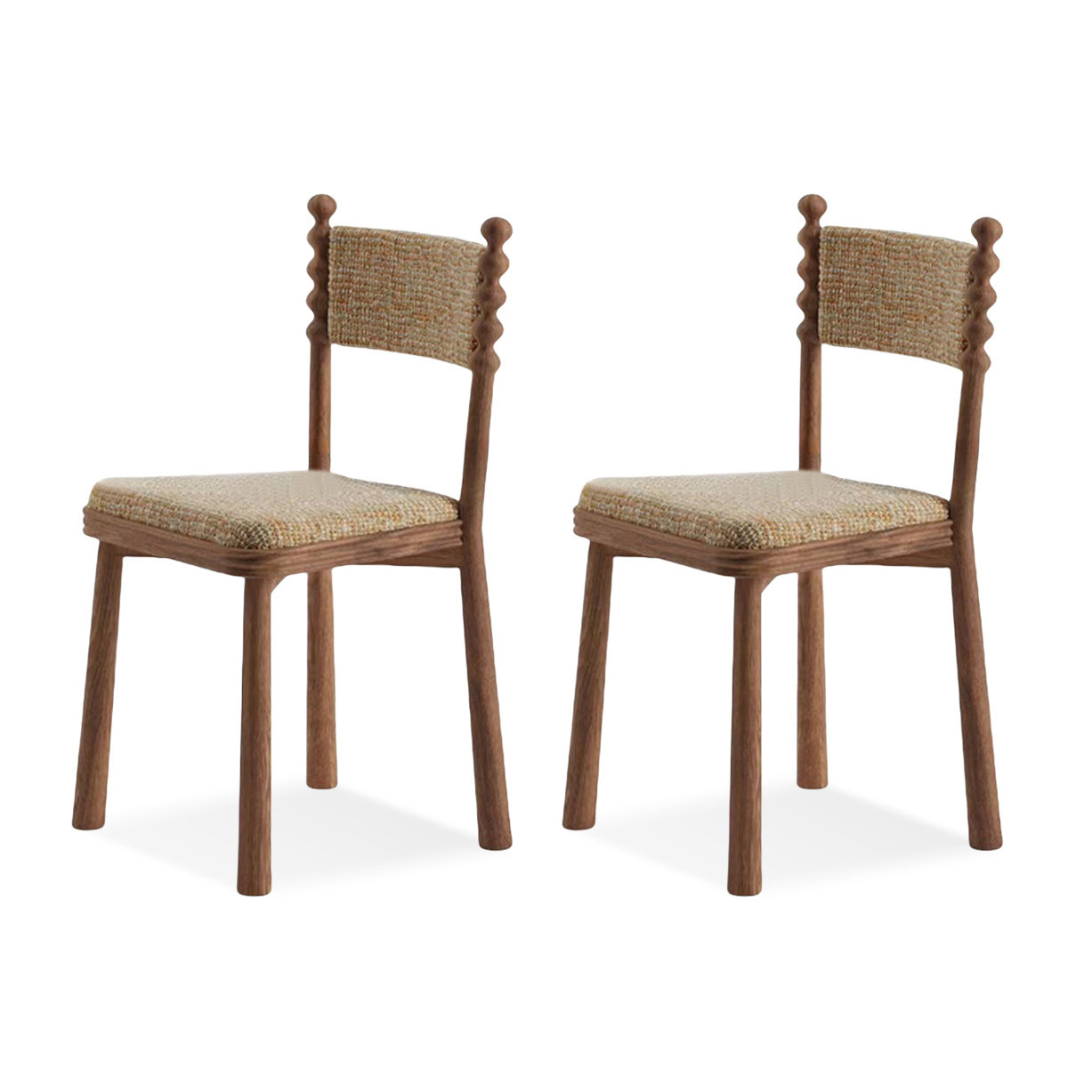 Decordreamss 17.32" Green Solid back side Chair(Set of 2) - Wayfair Canada