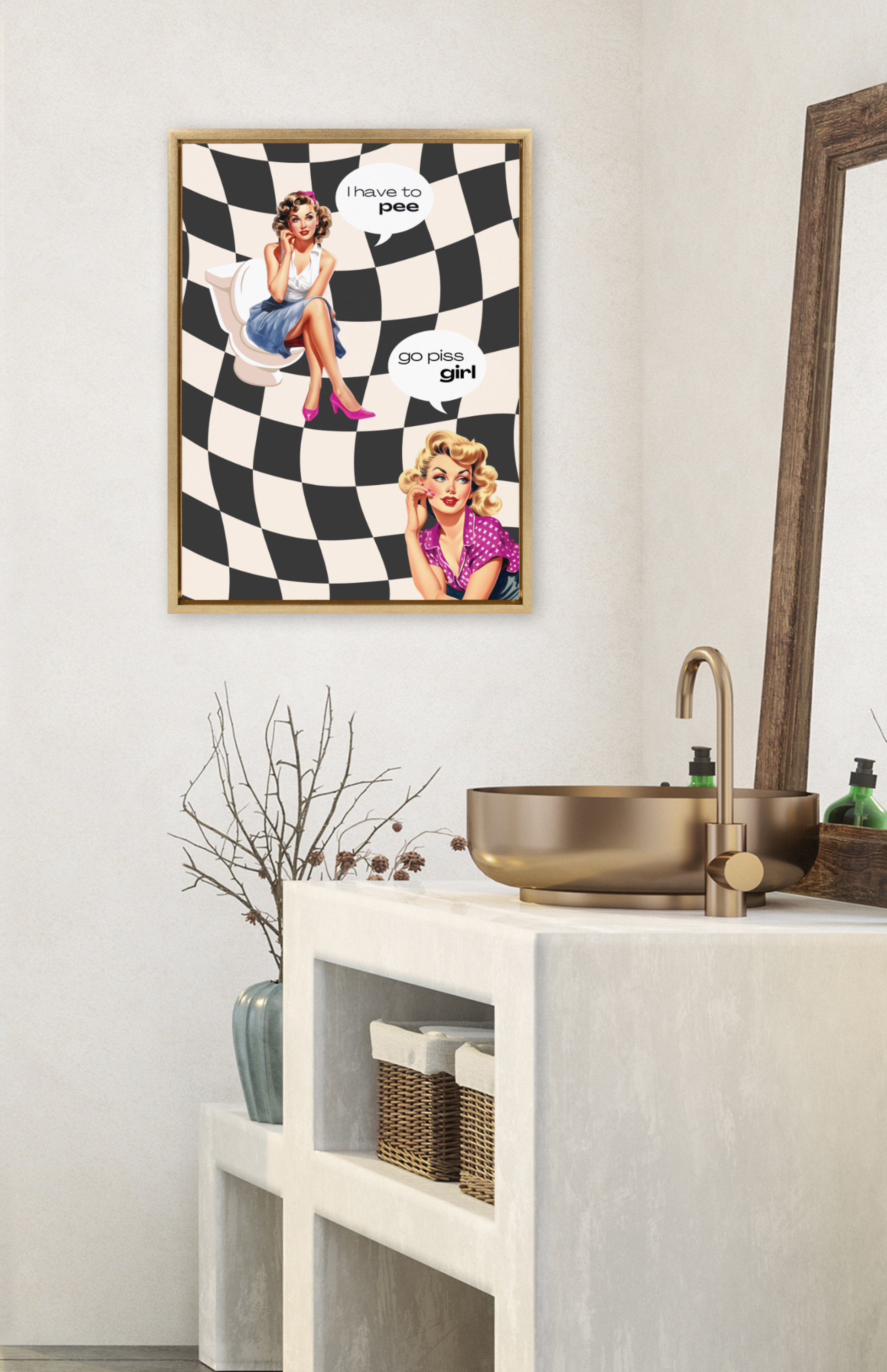 Trinx Modern Funny Framed Canvas Wall Art - Wayfair Canada