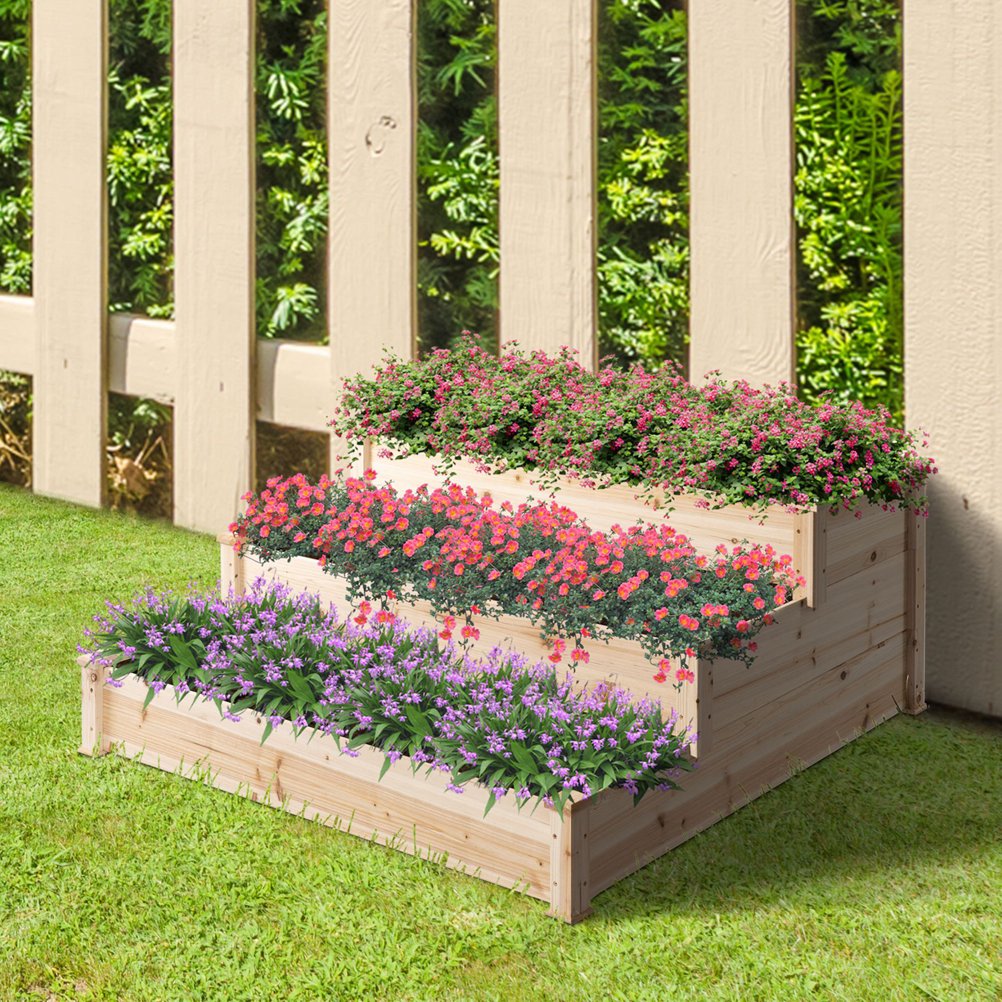 Arlmont & Co. Birkner Wood Raised Garden Bed | Wayfair