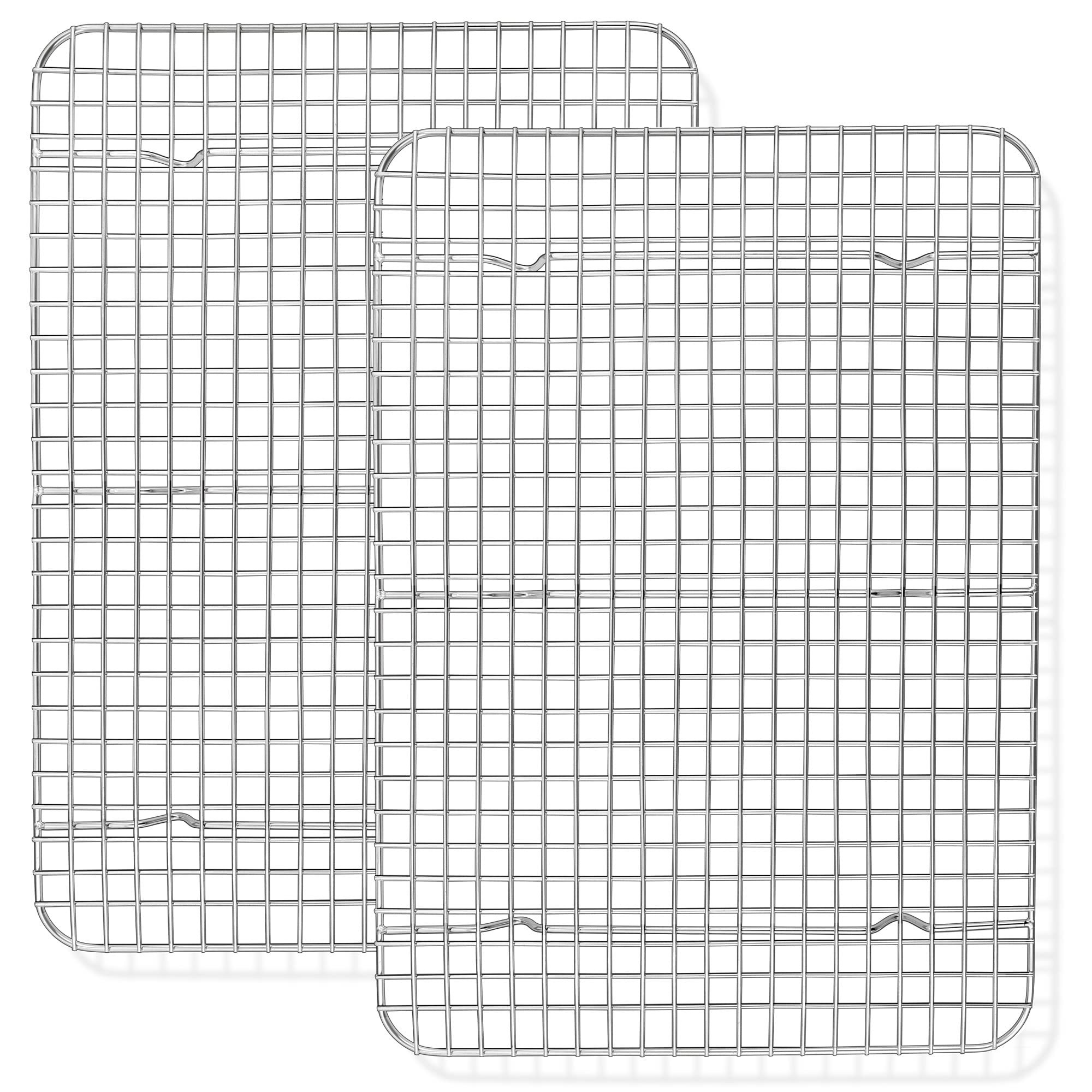 TUHOME FURNITURE LLC 2-Pack Stainless Steel Grid Racks, Metal Mesh Oven ...