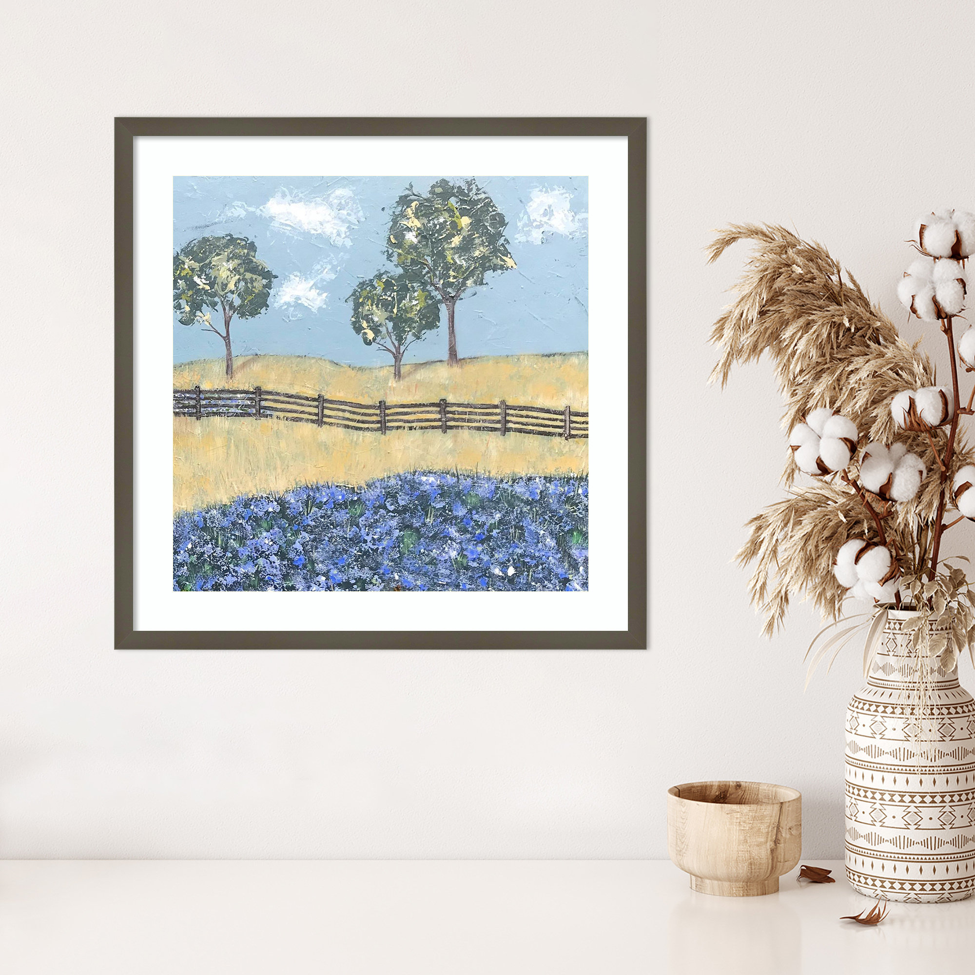 Red Barrel Studio® Prairie Fence Line II by Jade Reynolds Wood Framed ...