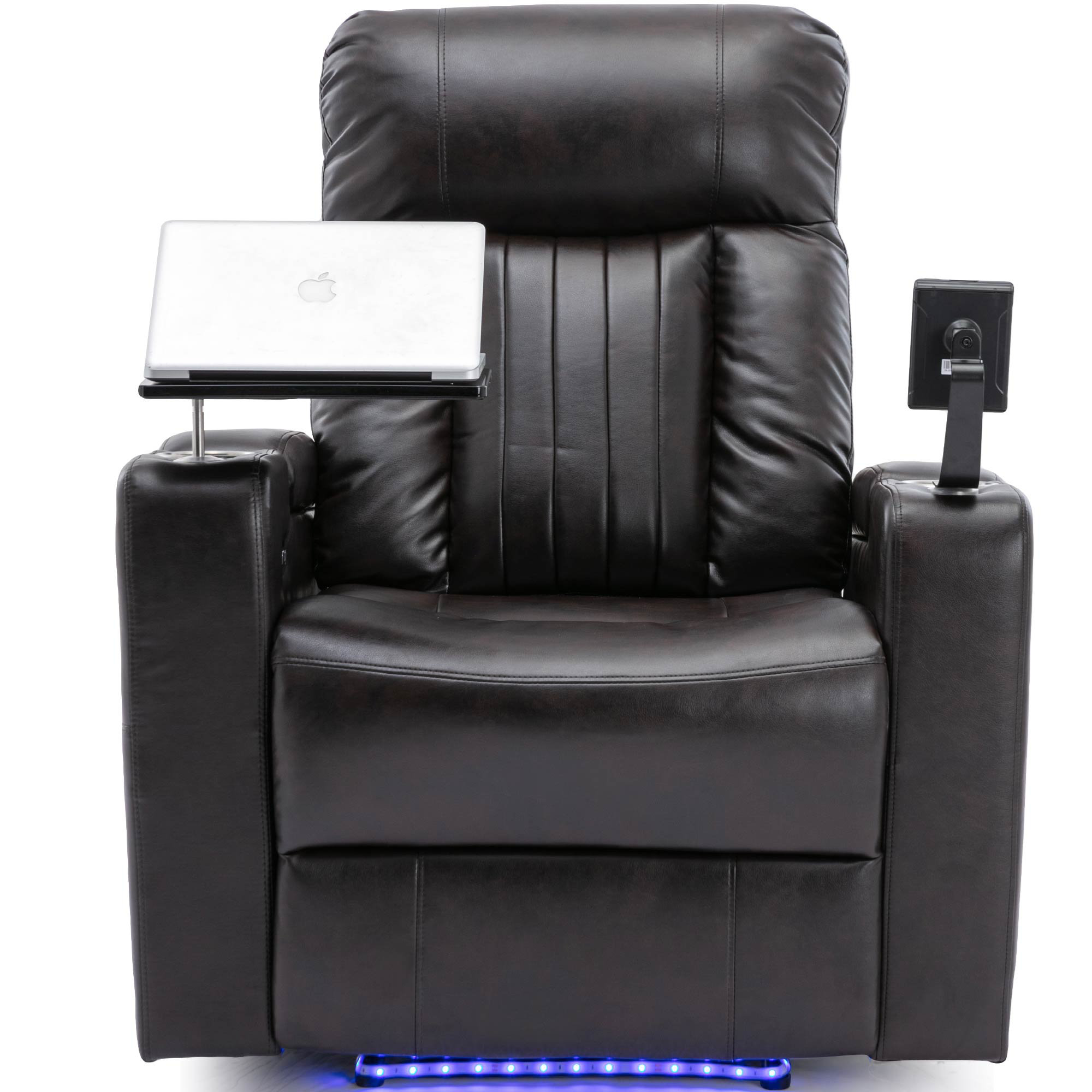 Orren Ellis Premium Power Recliner with Storage Arms | Wayfair
