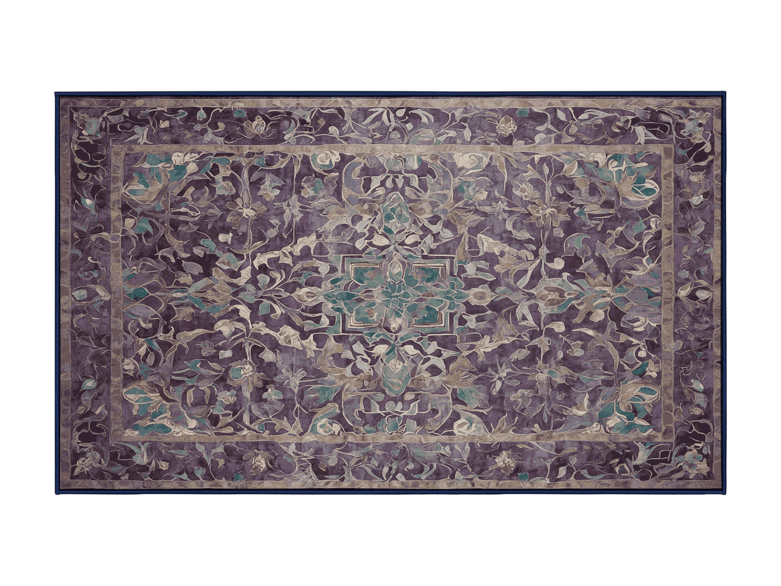 Bungalow Rose Machine Washable Purple Area Rug | Wayfair