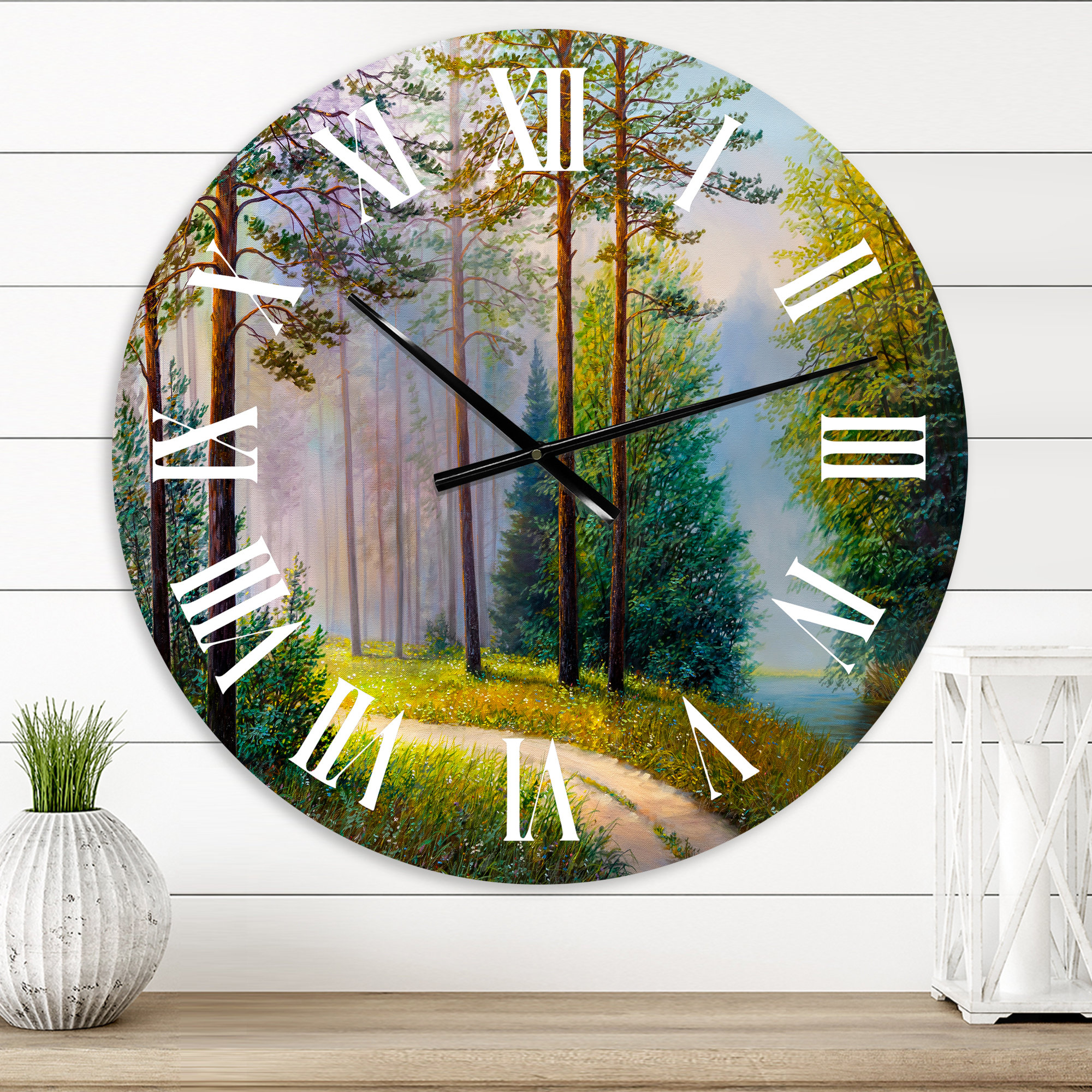 East Urban Home Subtle Evening Light Through The Trees II - Lake House ...