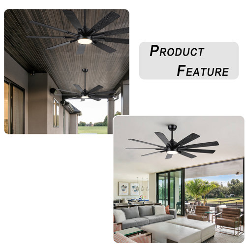 Wayfair | Angled Extremely Large Room Ceiling Fans With Lights You'll ...