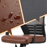 Inbox Zero Ergonomic Home Office Chair Leather And Mesh Combine Desk ...