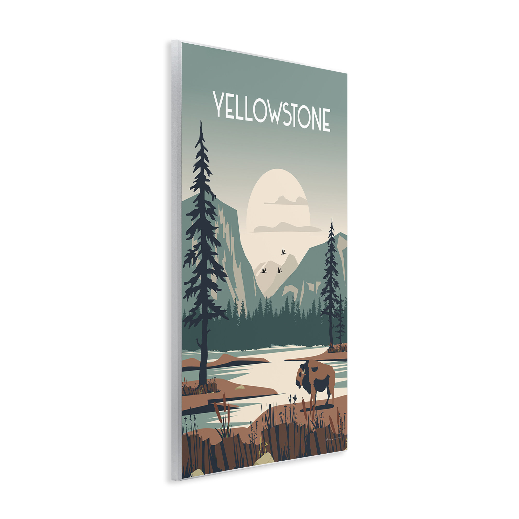 Ebern Designs Yellowstone Landmark View Wall Plaque Art by Omar ...