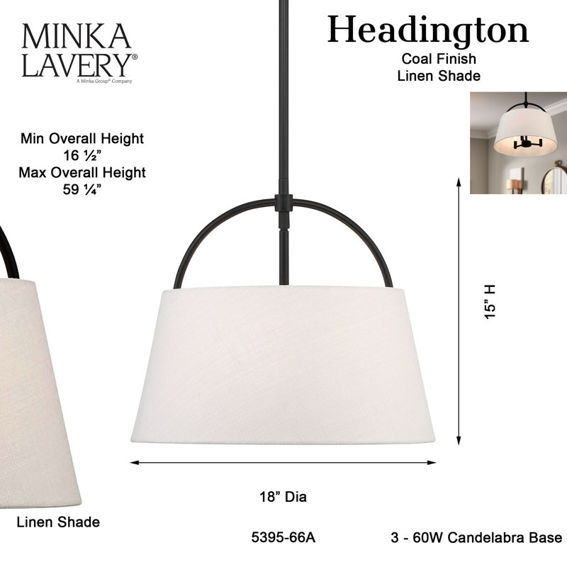 Ivy Bronx Lyutcho 3 - Light Coal Single Pendant | Wayfair