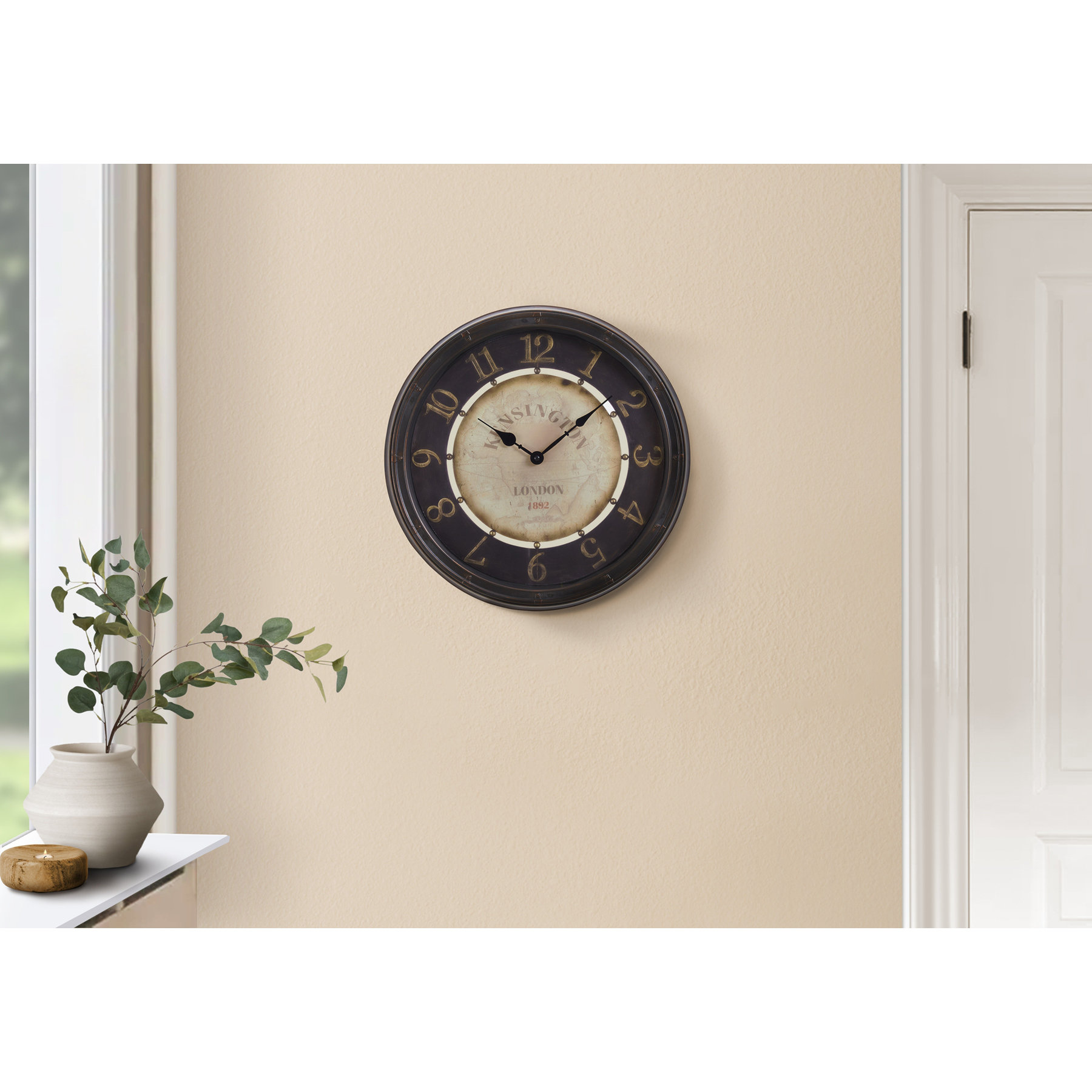 Fleur De Lis Living Round Clocks, Wall Clock, Transitional | Wayfair