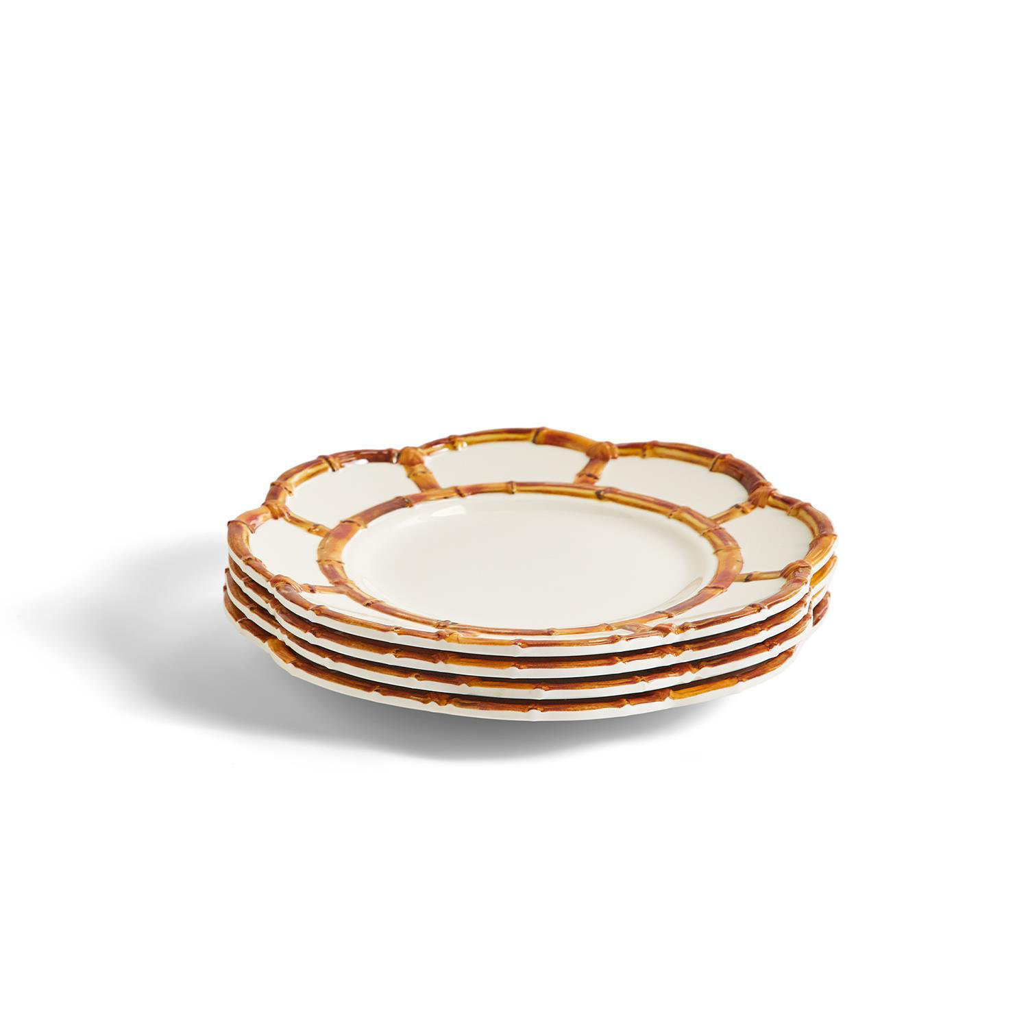Bayou Breeze Set Of 4 Bamboo Touch Salad / Dessert Plate | Wayfair