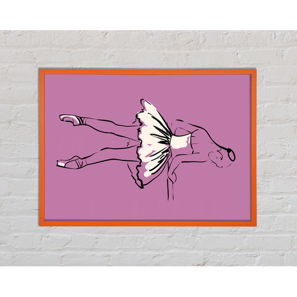 Mercer41 Kavir Pink White Ballerina 3 - Single Picture Frame Art Prints ...