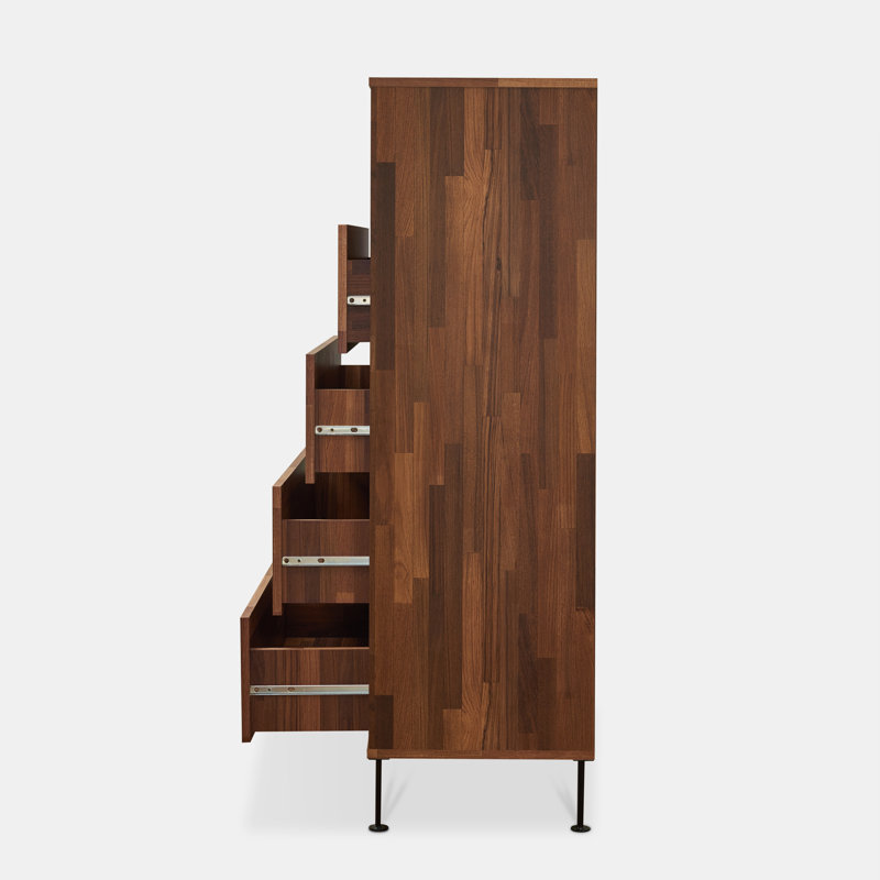 FOSHNATURE Hestia Walnut Finish Chest | Wayfair