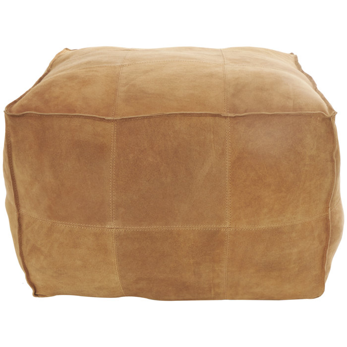 Birch Lane™ Shara Leather Pouf & Reviews | Wayfair
