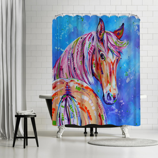 Bless international 71" x 74" Shower Curtain, Cinnamon by Eve Izzett ...