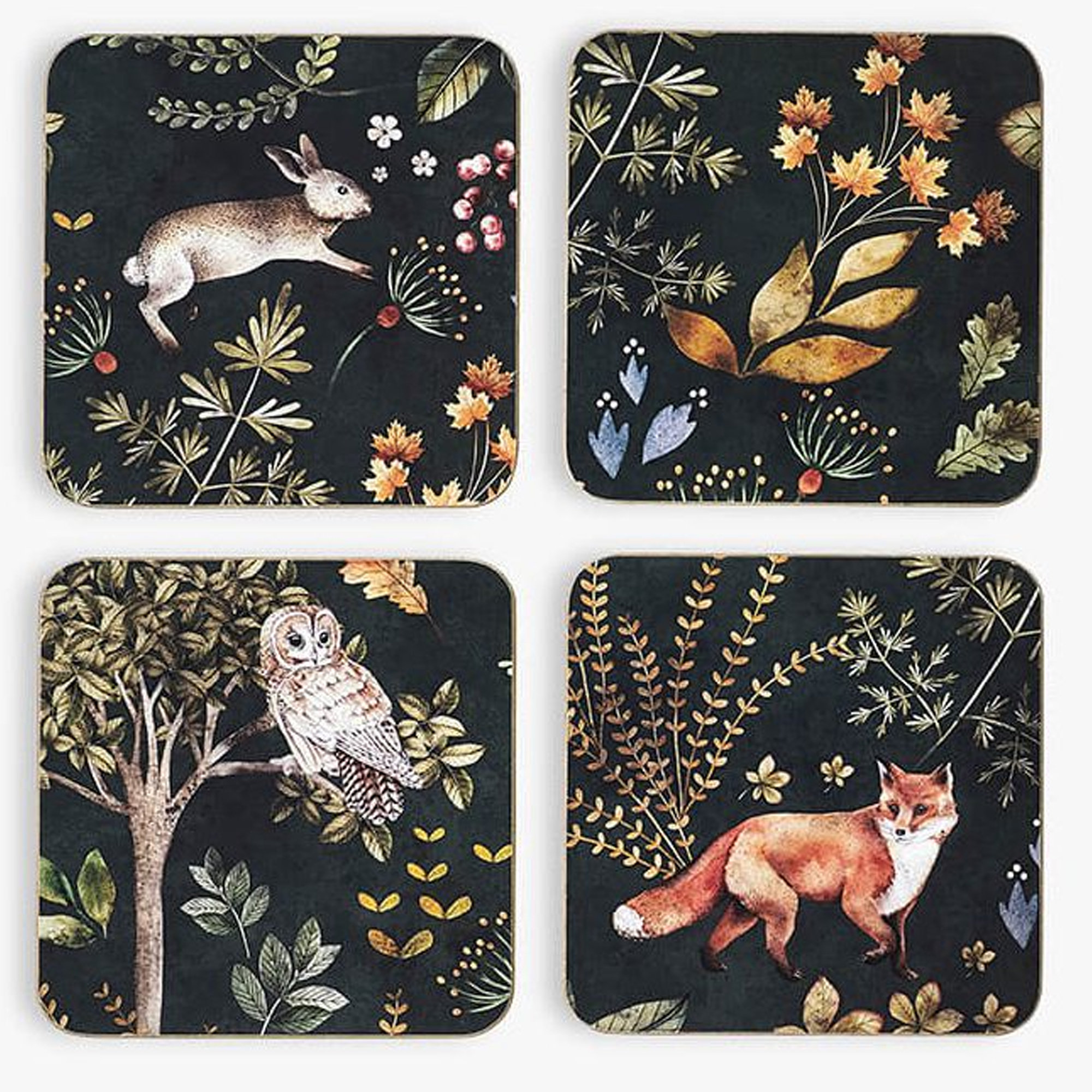 MM Living Cork Square 4 Piece Coaster Set | Wayfair.co.uk