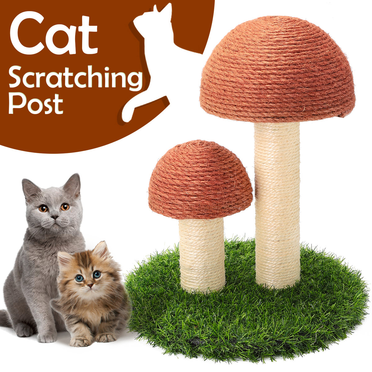 Tucker Murphy Pet™ Mushroom Cat Scratching Post Sisal Cat Tree Claw ...