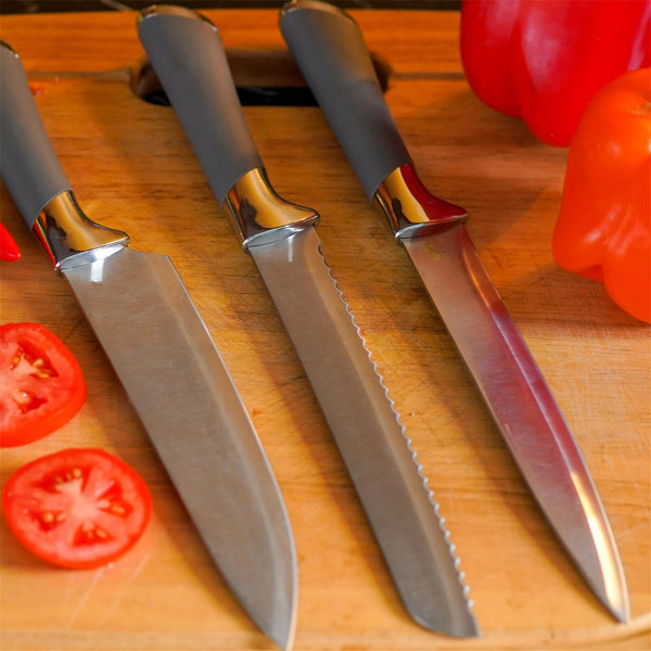 Belfry Kitchen Extra Sharp Chef's Knife Set (8-Piece - Knife Block ...